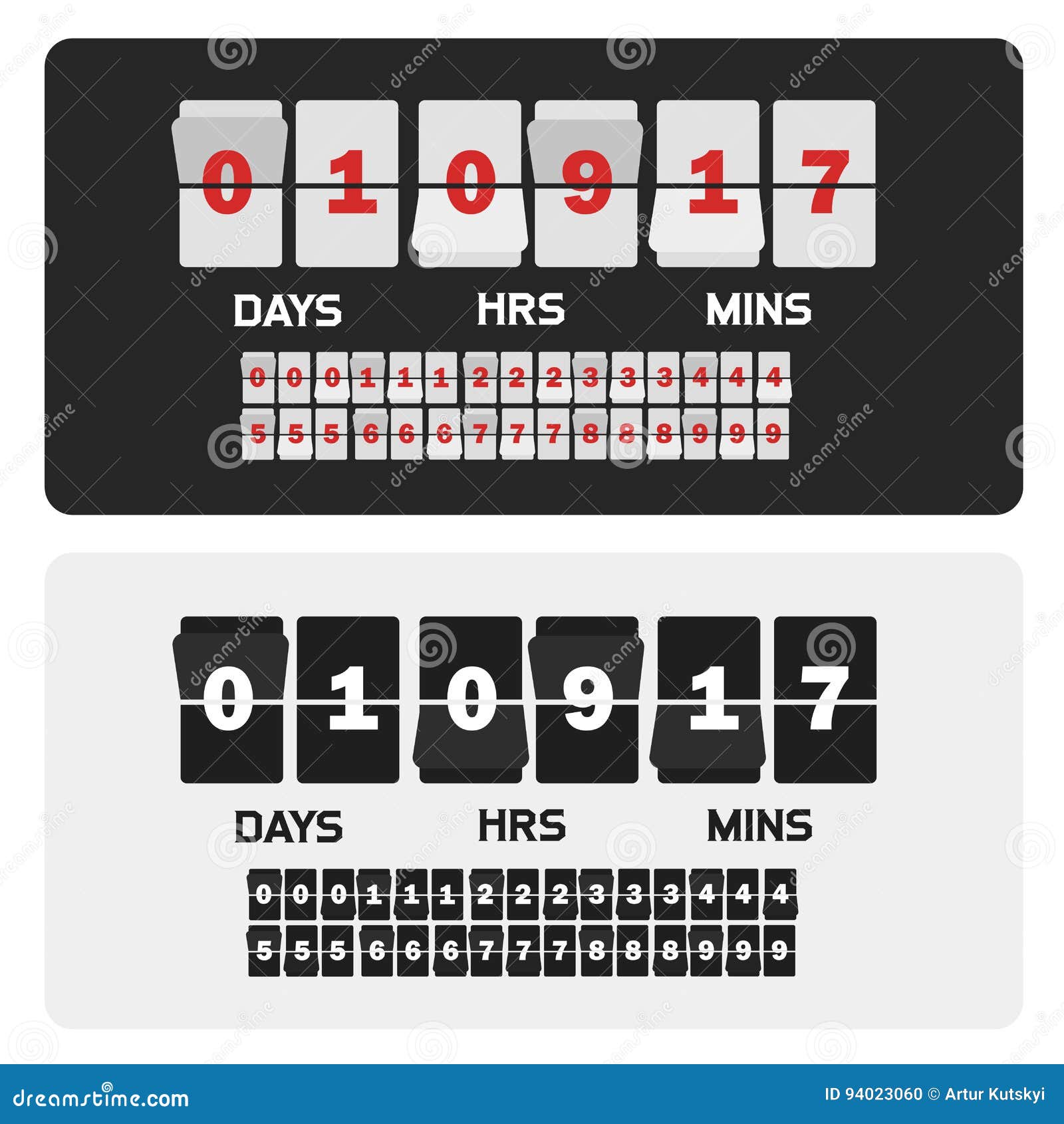 Event Presentation Sale Timer. Number Counter Template Banner, All ...