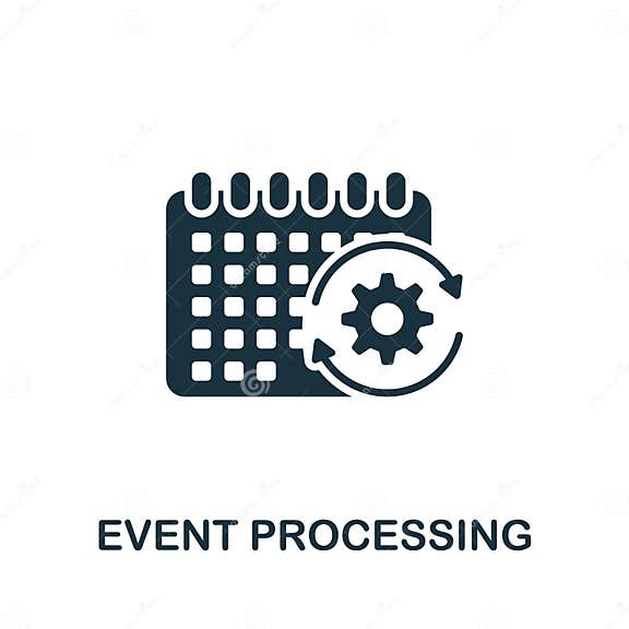 Event Processing Icon. Monochrome Simple Business Intelligence Icon for ...