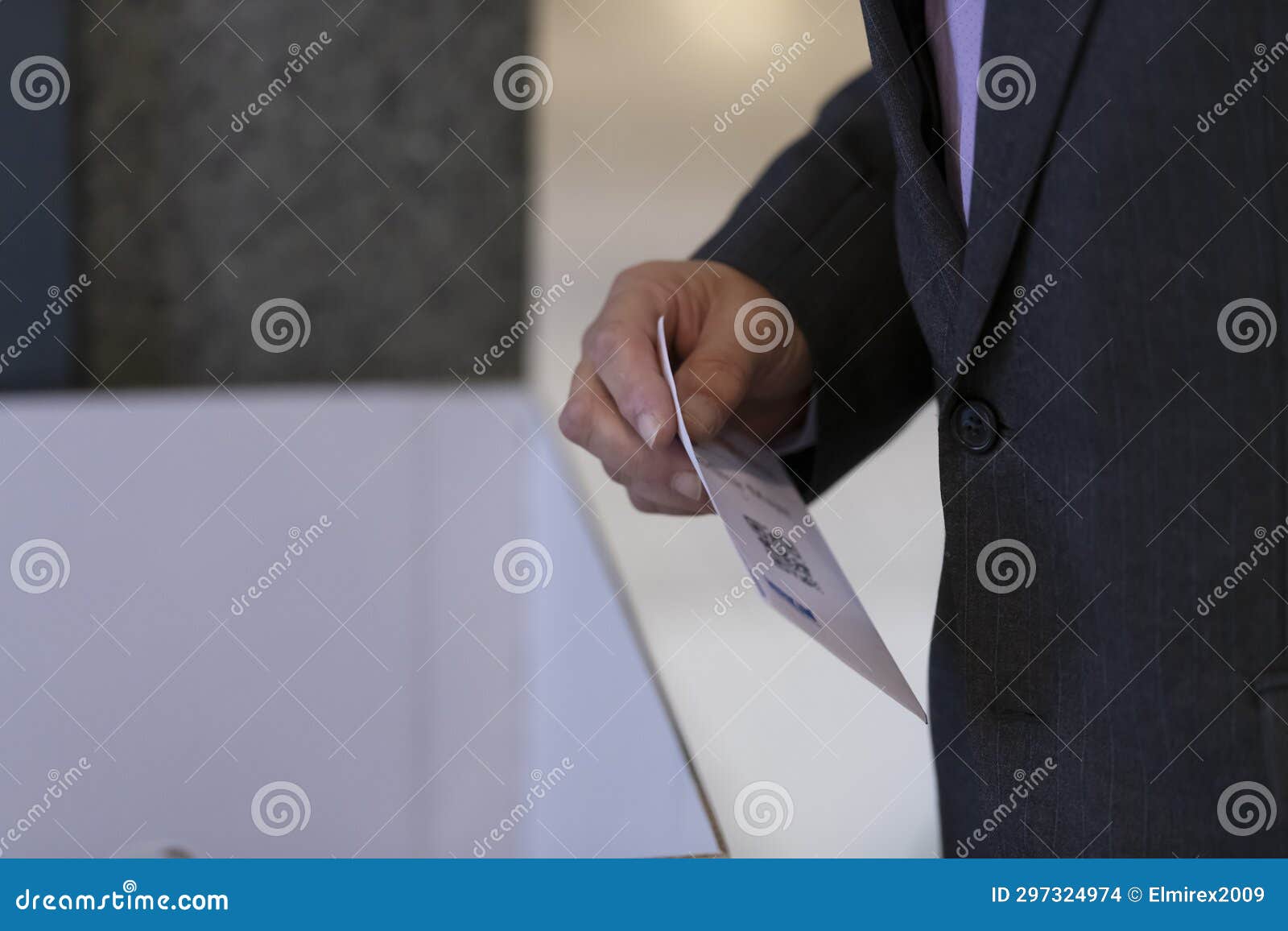 Event QR Code Ticket Scanning. Businessman Registering for a Business ...