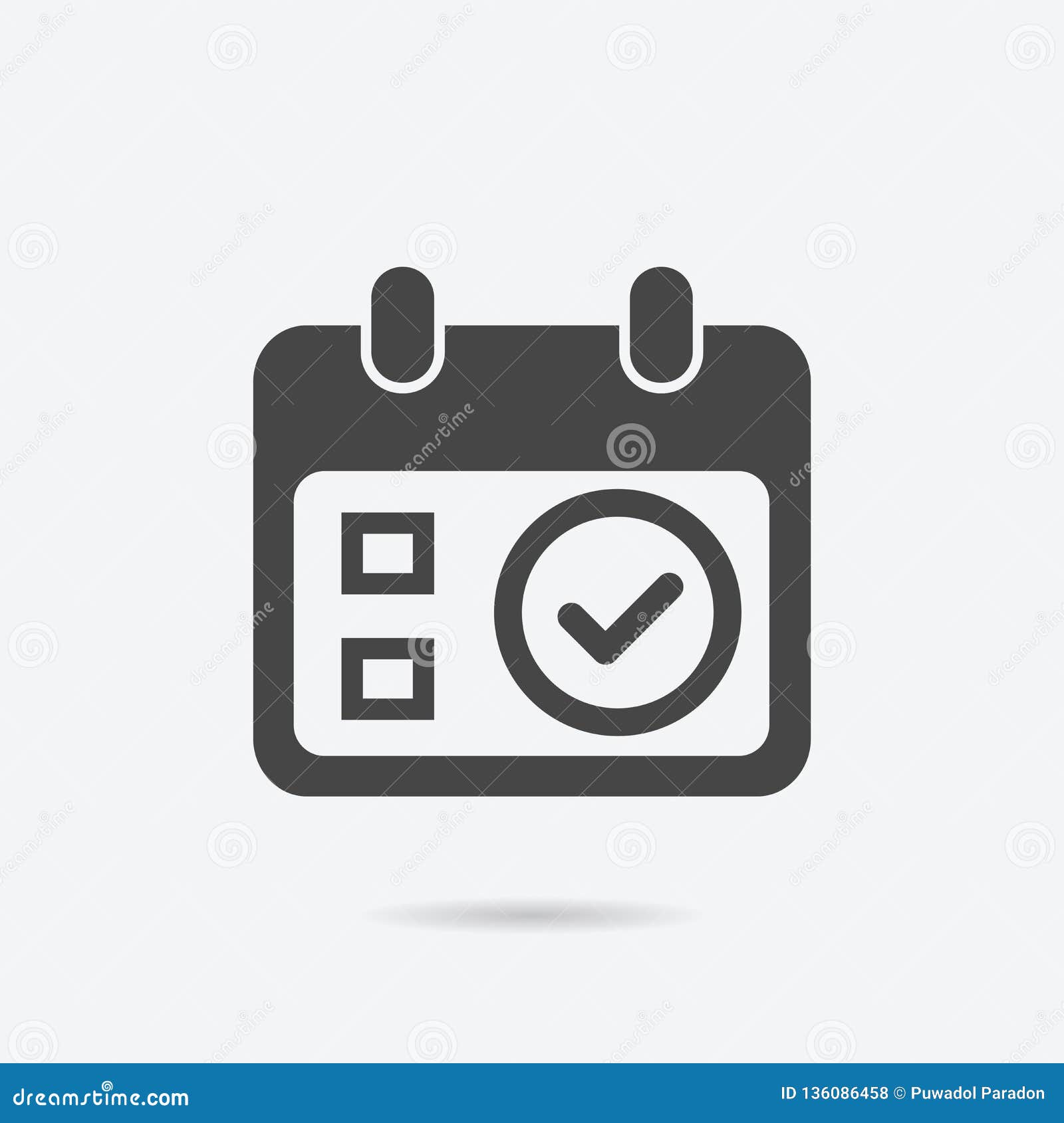 Event Schedule Icon Flat Style Stock Vector - Illustration of ...