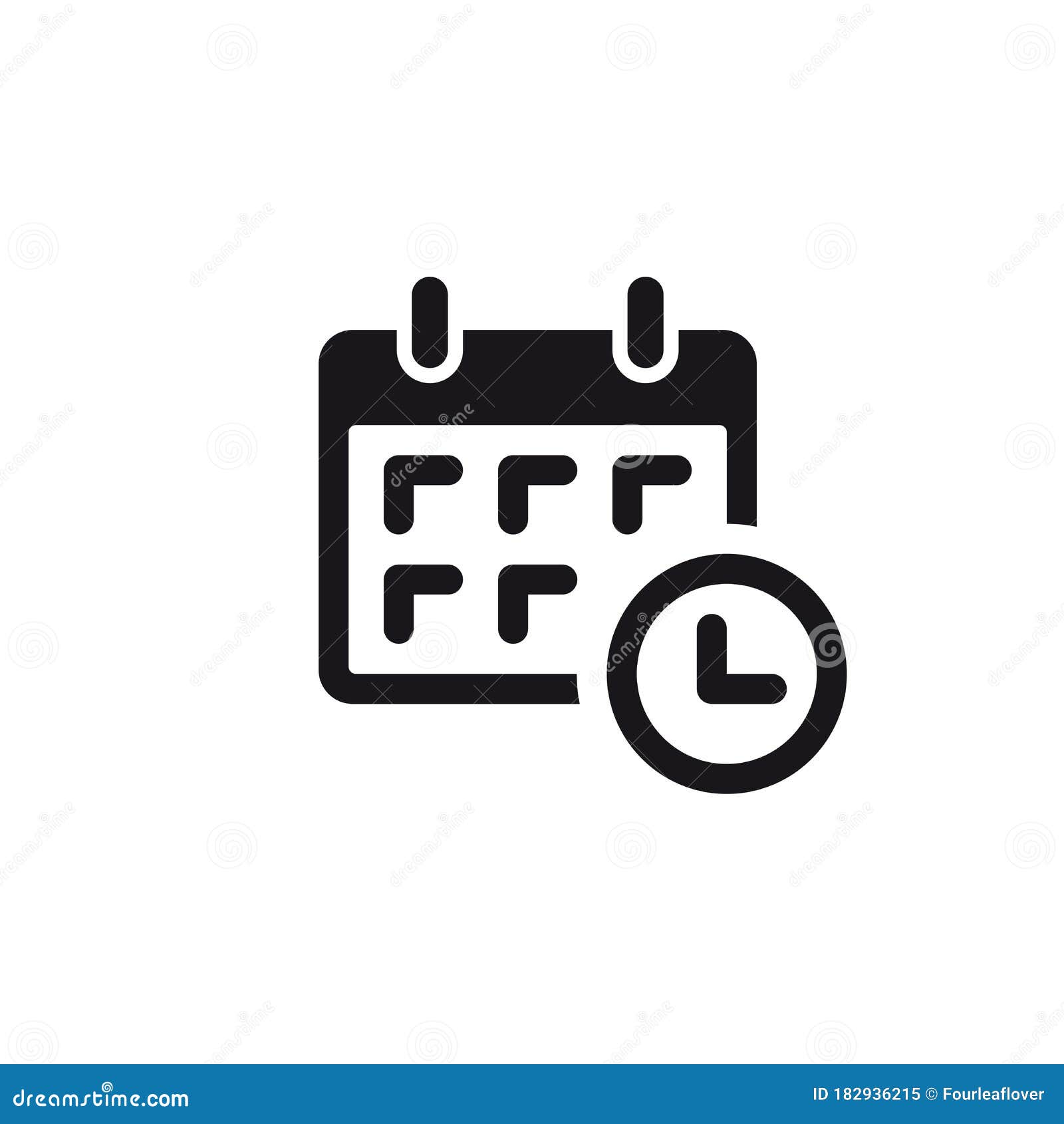 Event Schedule Icon Flat Style Isolated on Background. Stock Vector ...