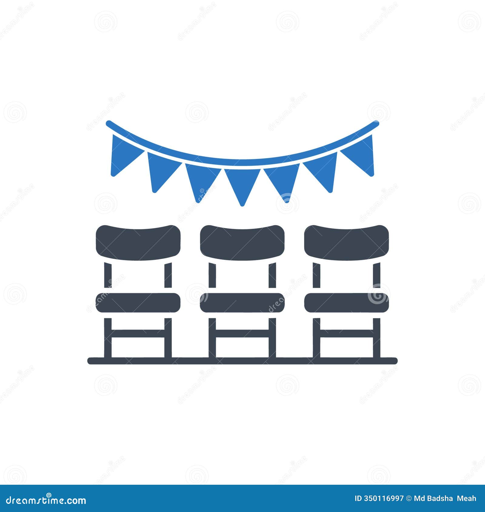 Event Seating Arrangement Icon Stock Illustration - Illustration of ...