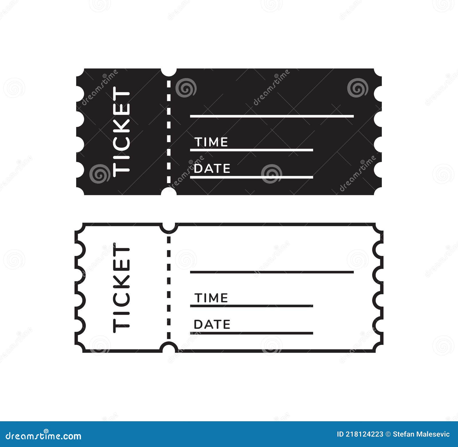 Event ticket stock vector. Illustration of entry, coupon - 218124223