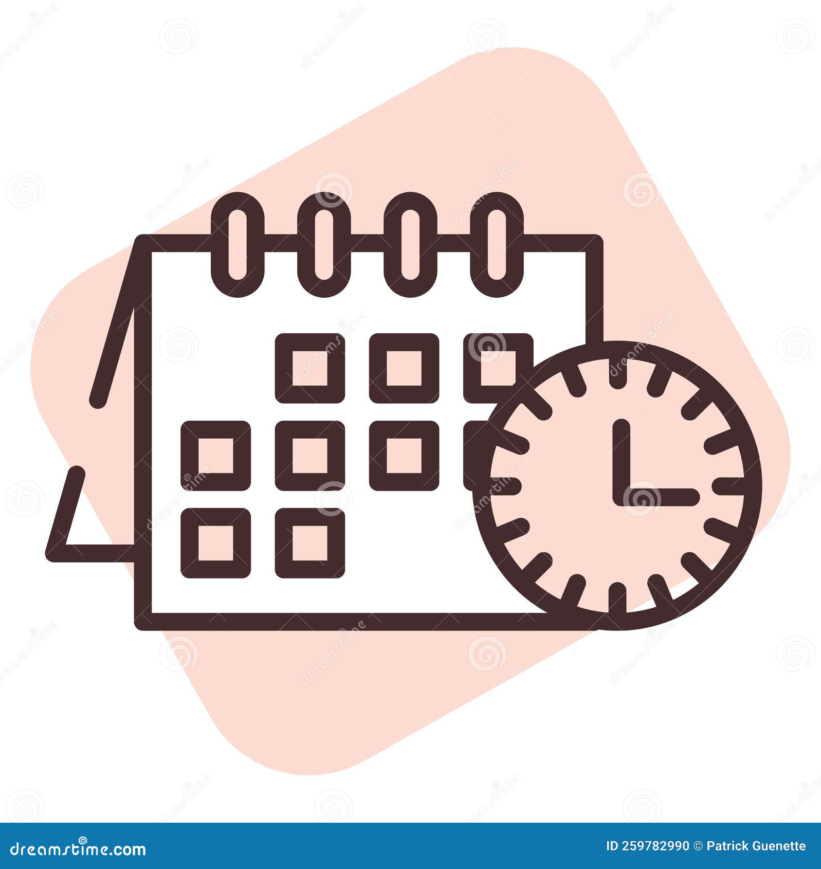 Event time, icon stock vector. Illustration of design - 259782990