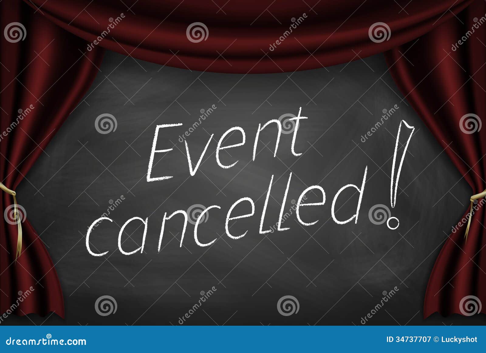 Evento Annullato Sulla Lavagna Illustrazione di Stock - Illustrazione ...