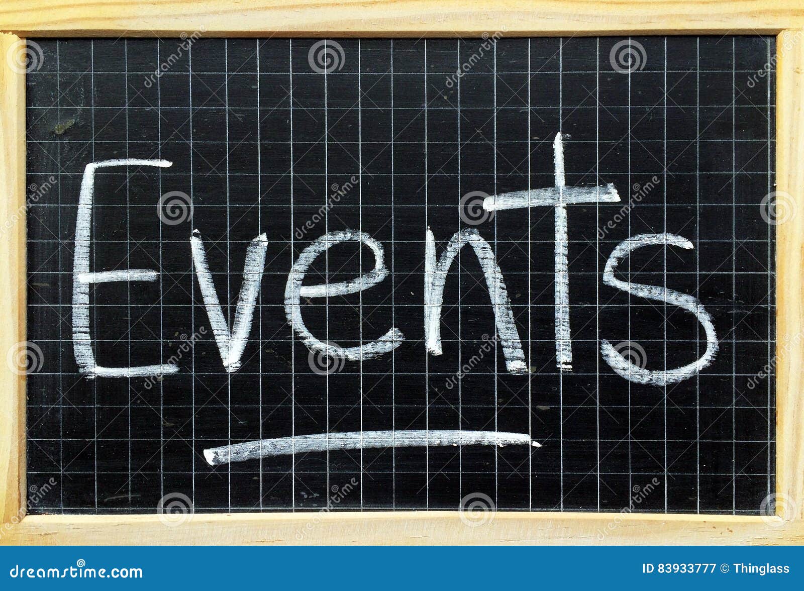 Events on a Blackboard stock image. Image of business - 83933777