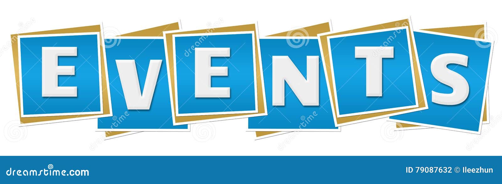 Events Blue Blocks stock illustration. Illustration of business - 79087632