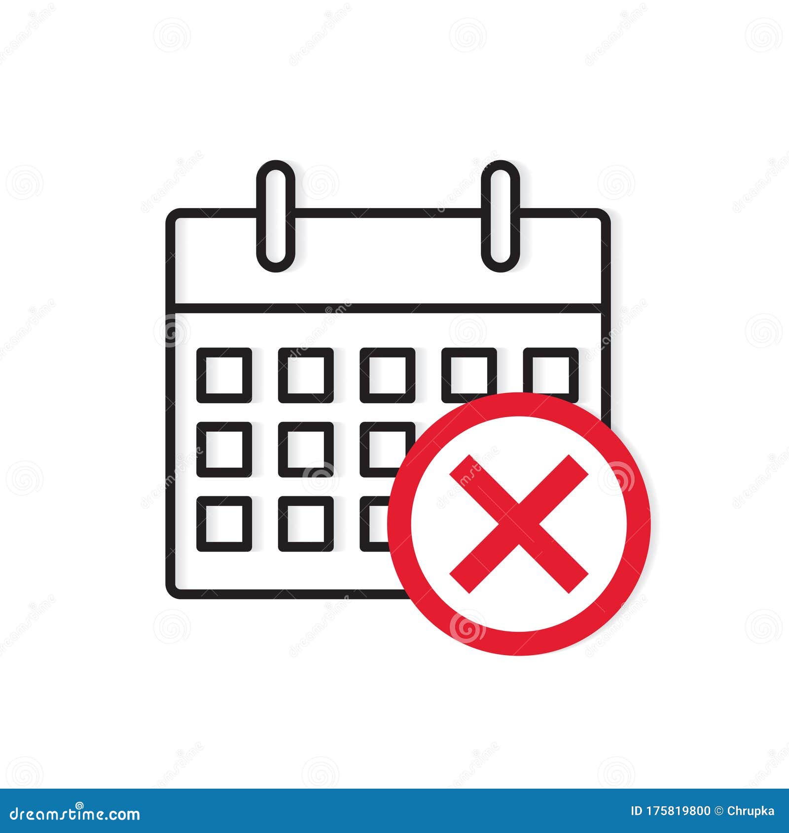 Events cancelled concept stock vector. Illustration of plan - 175819800