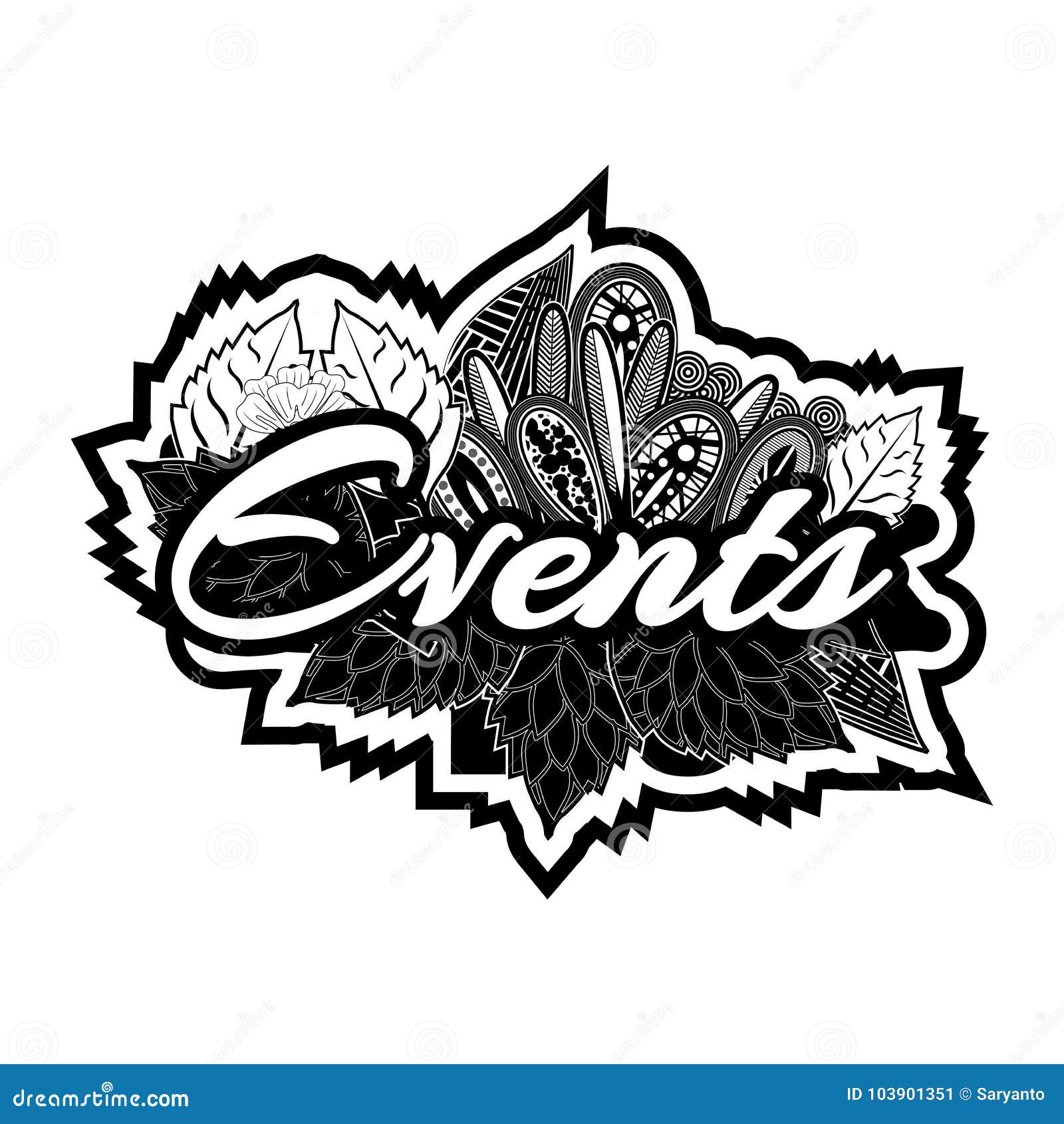 Events Doodles. Vector Illustrator Stock Vector - Illustration of black ...