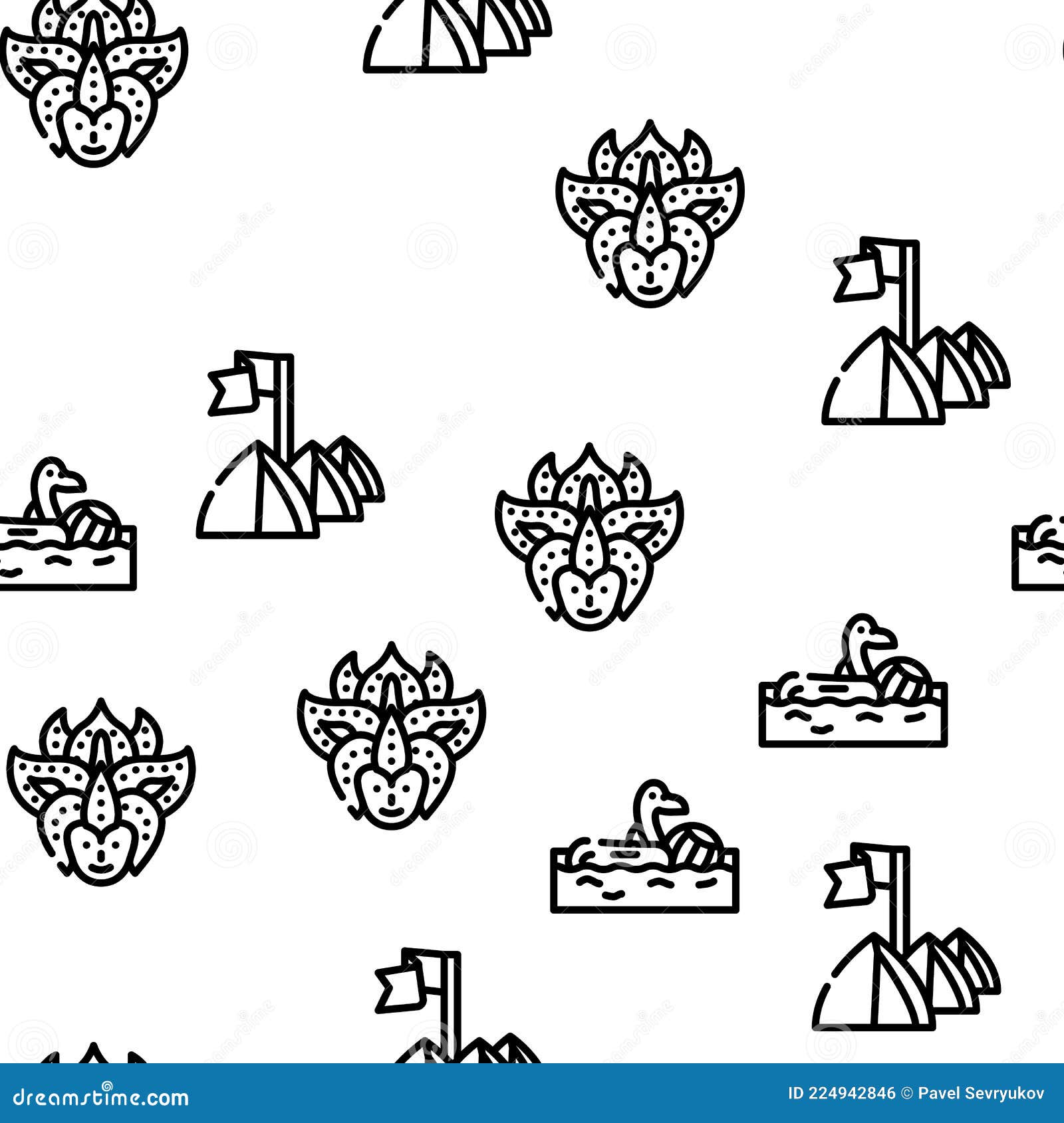 Events and Festival Vector Seamless Pattern Stock Vector - Illustration ...
