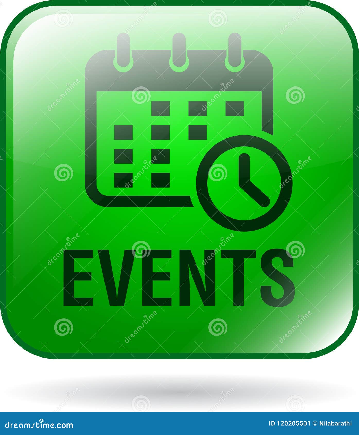 Events icon web button stock illustration. Illustration of appoint ...