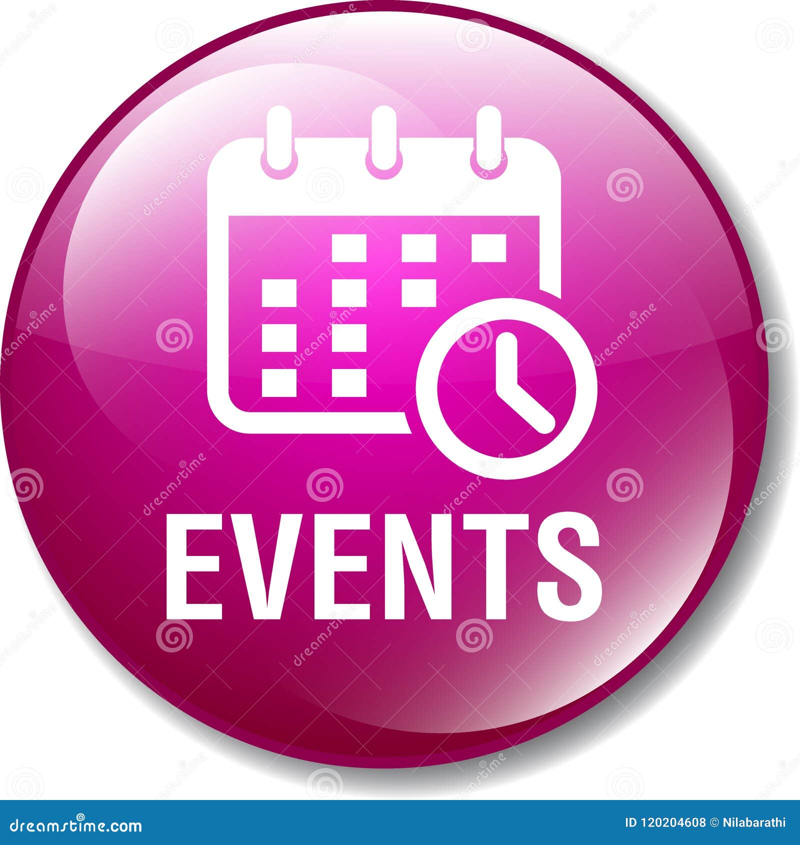 Events icon web button stock illustration. Illustration of agenda ...
