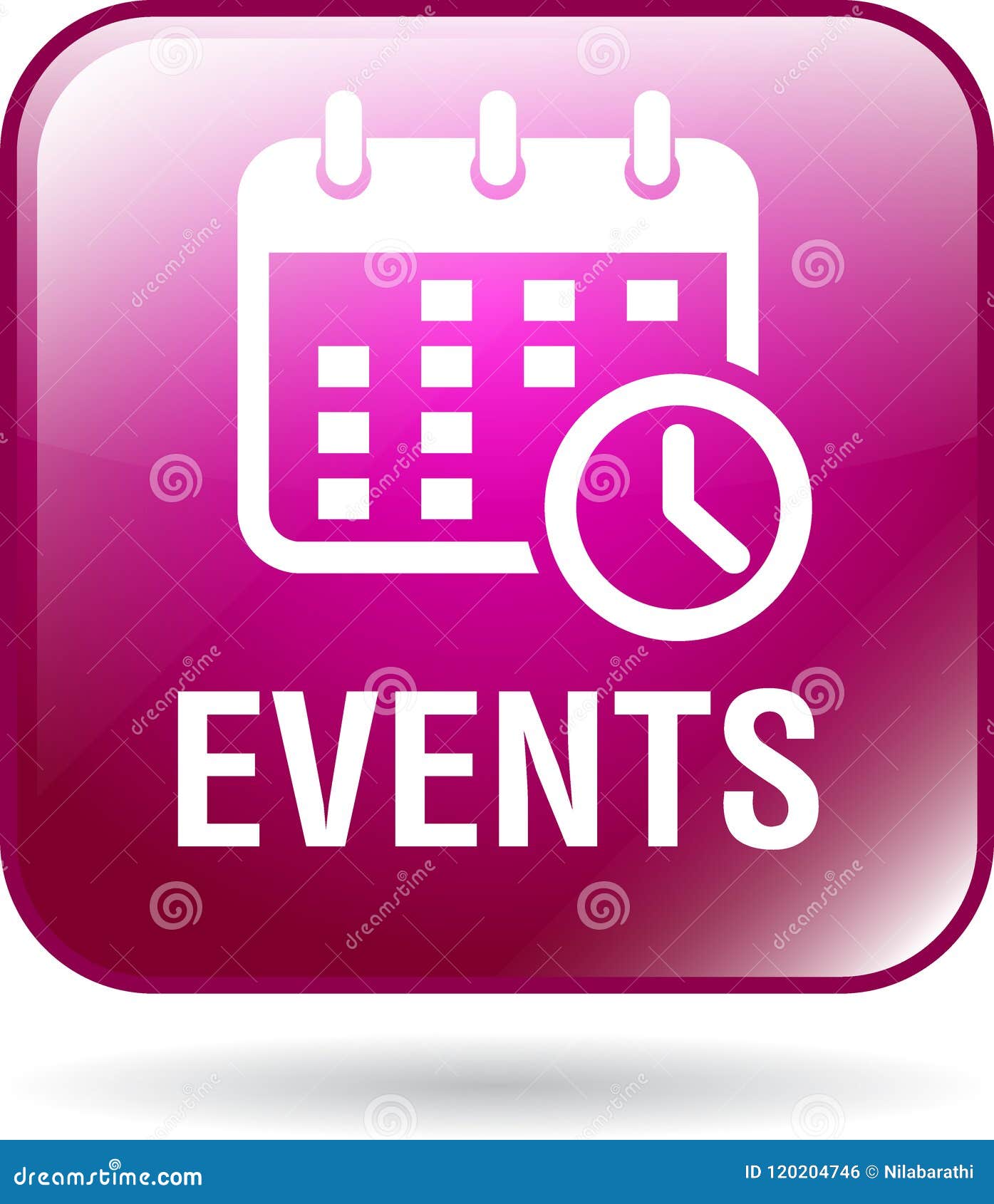 Events icon web button stock illustration. Illustration of appointment ...