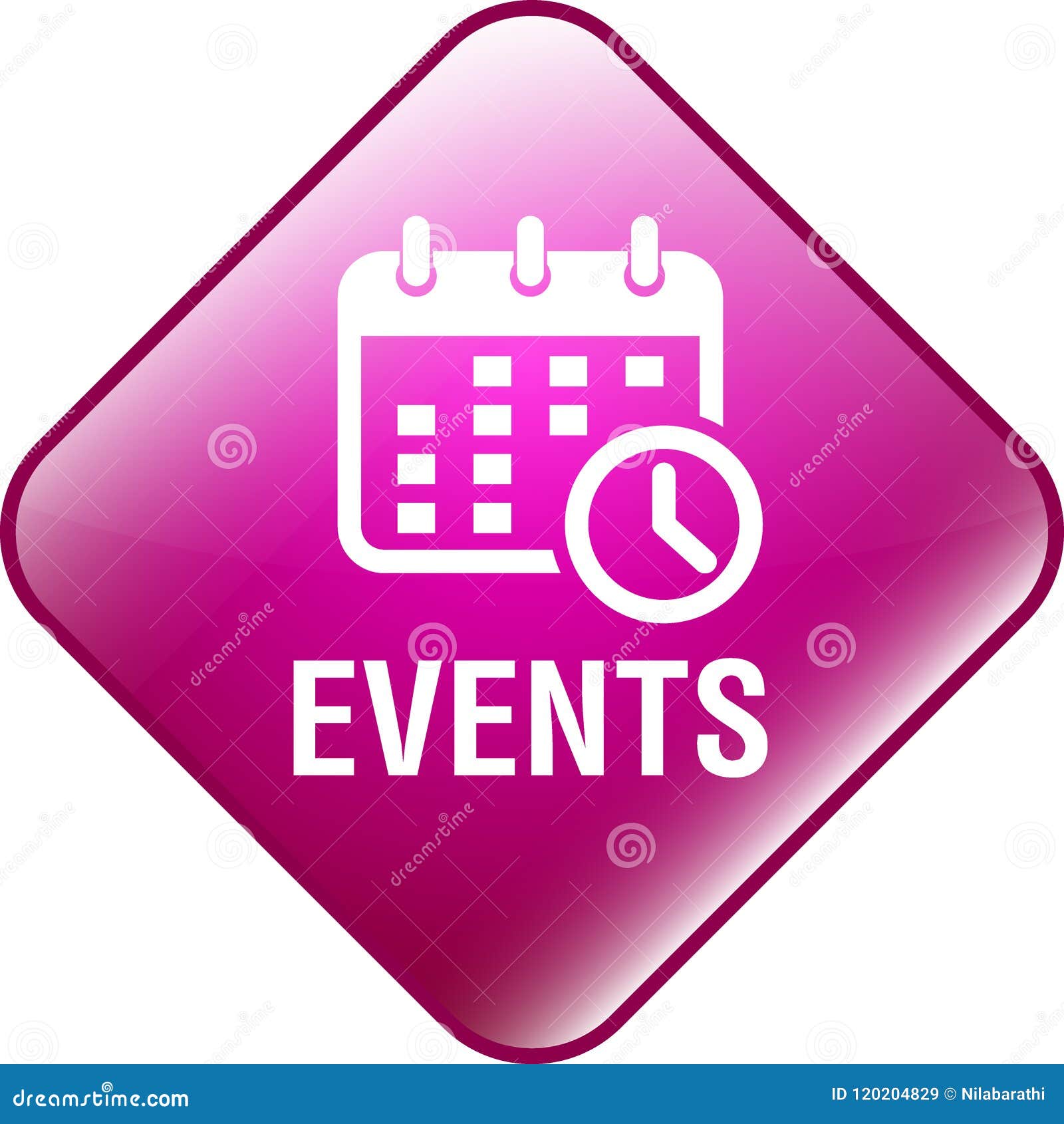 Events icon web button stock illustration. Illustration of diary ...
