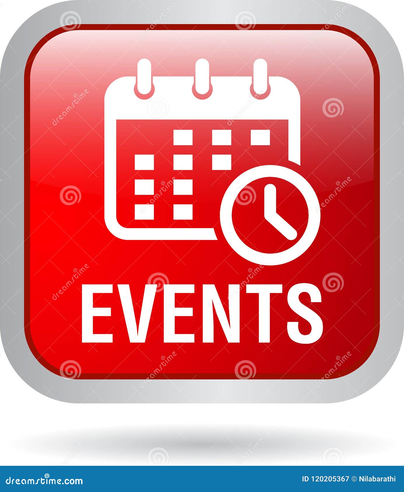 Events icon web button stock illustration. Illustration of glossy ...