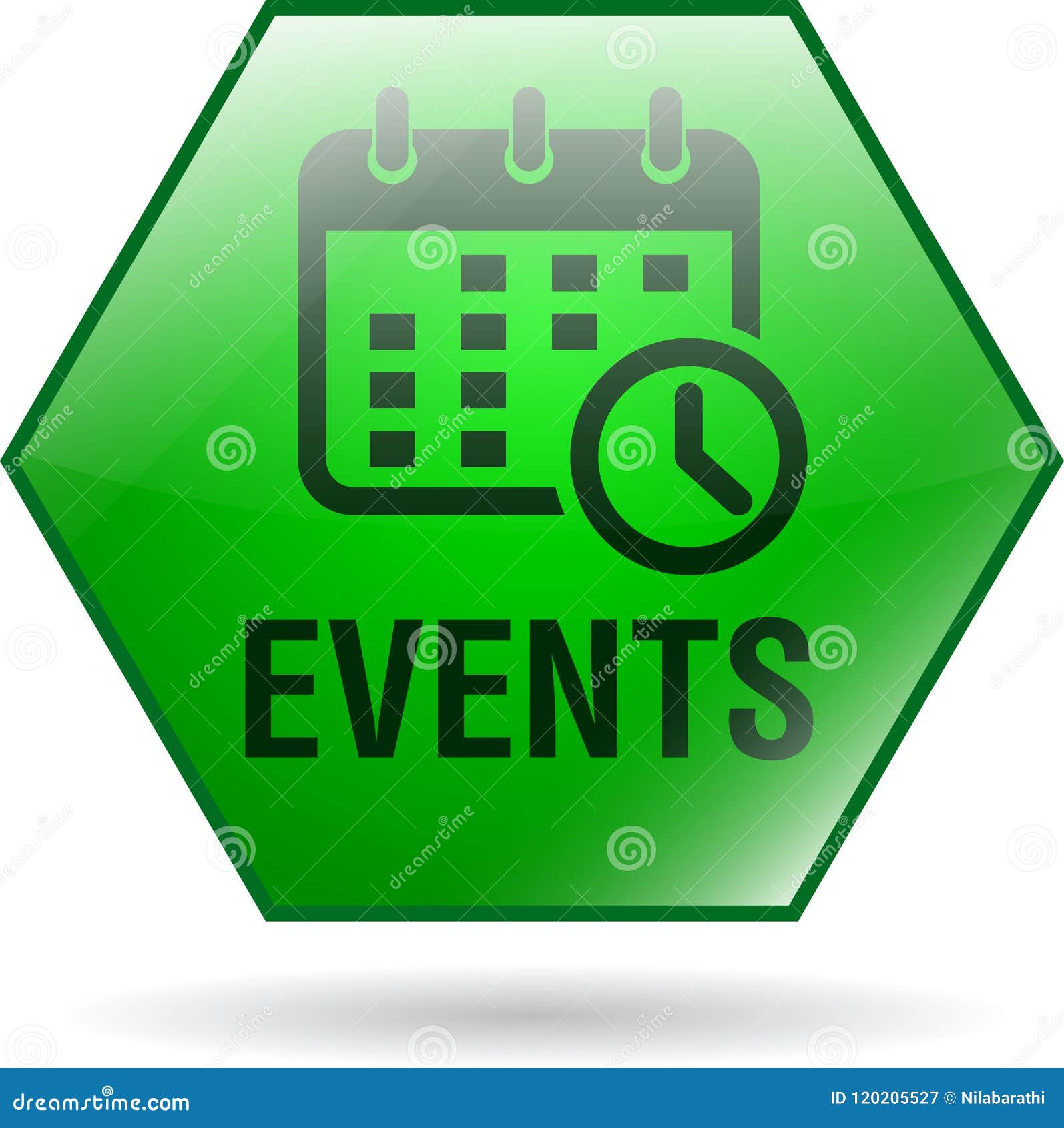 Events icon web button stock illustration. Illustration of date - 120205527