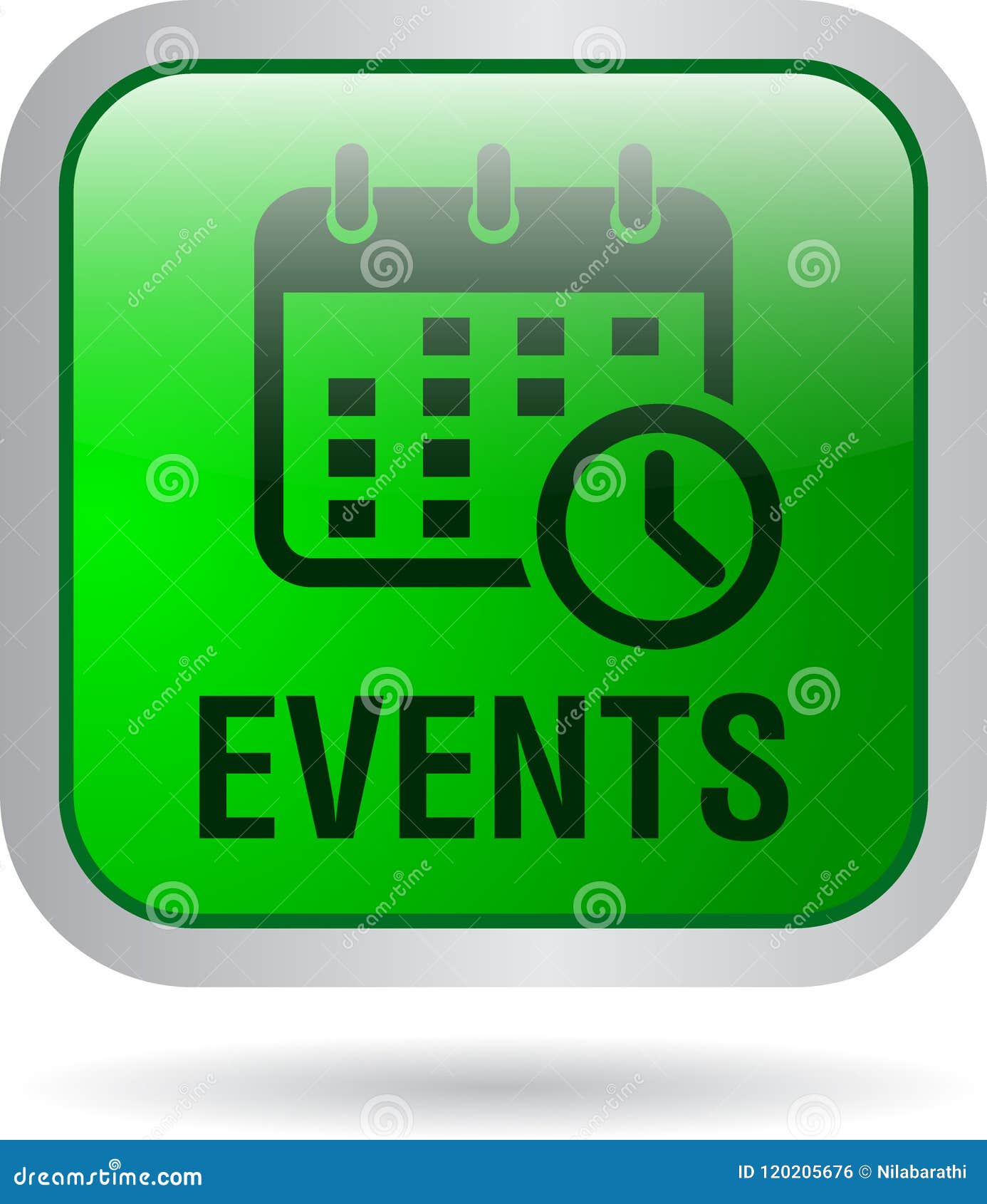 Events icon web button stock illustration. Illustration of banner ...