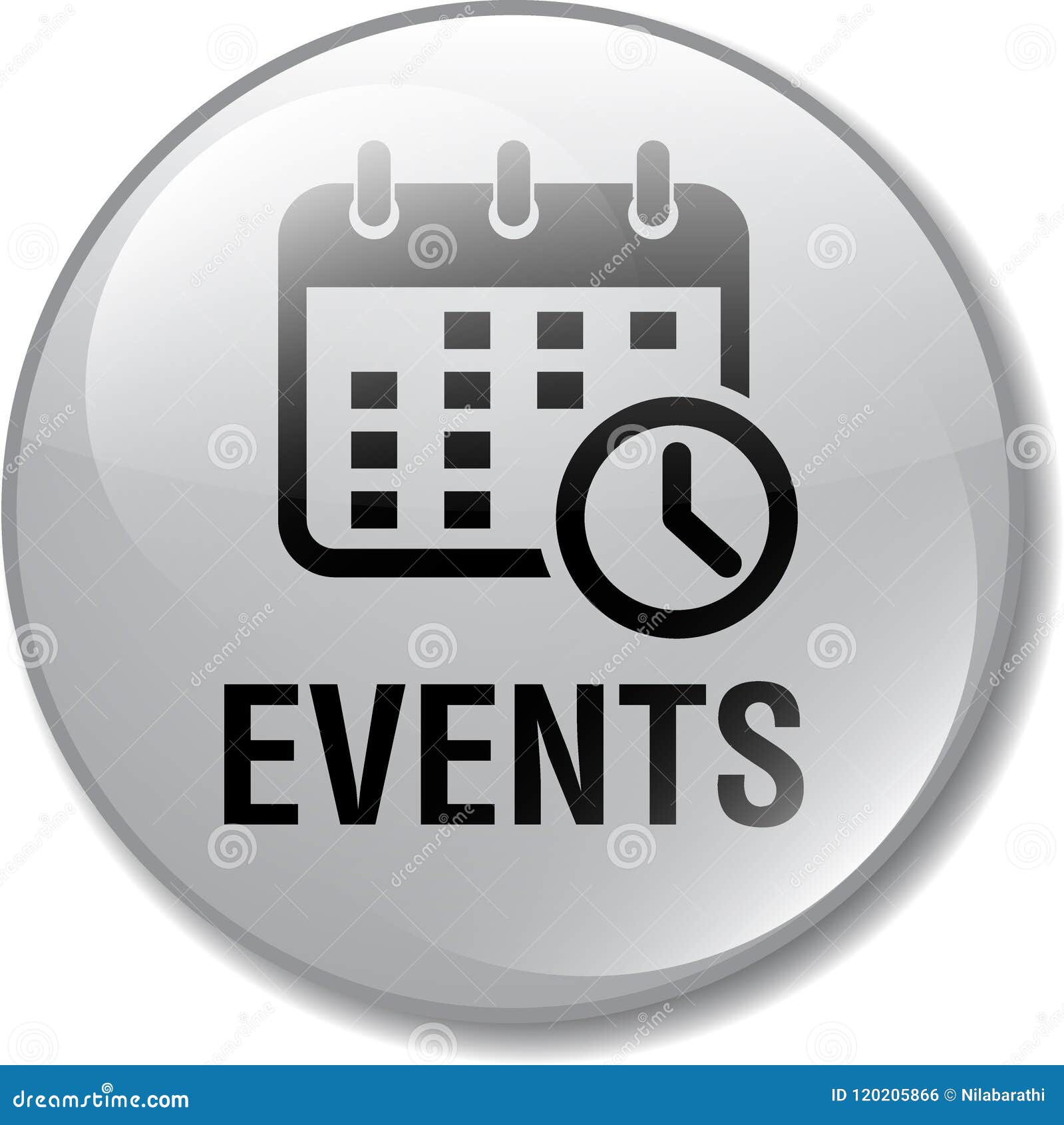 Events icon web button stock illustration. Illustration of banner ...