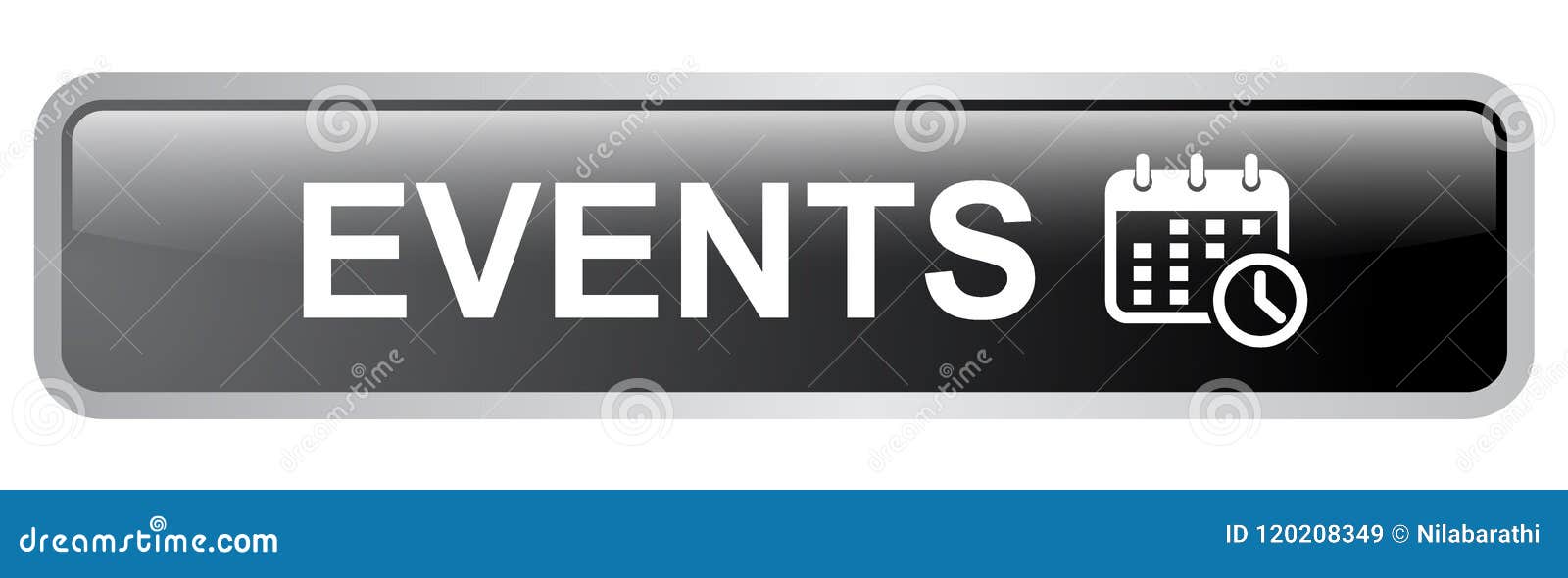 Events icon web button stock illustration. Illustration of agenda ...