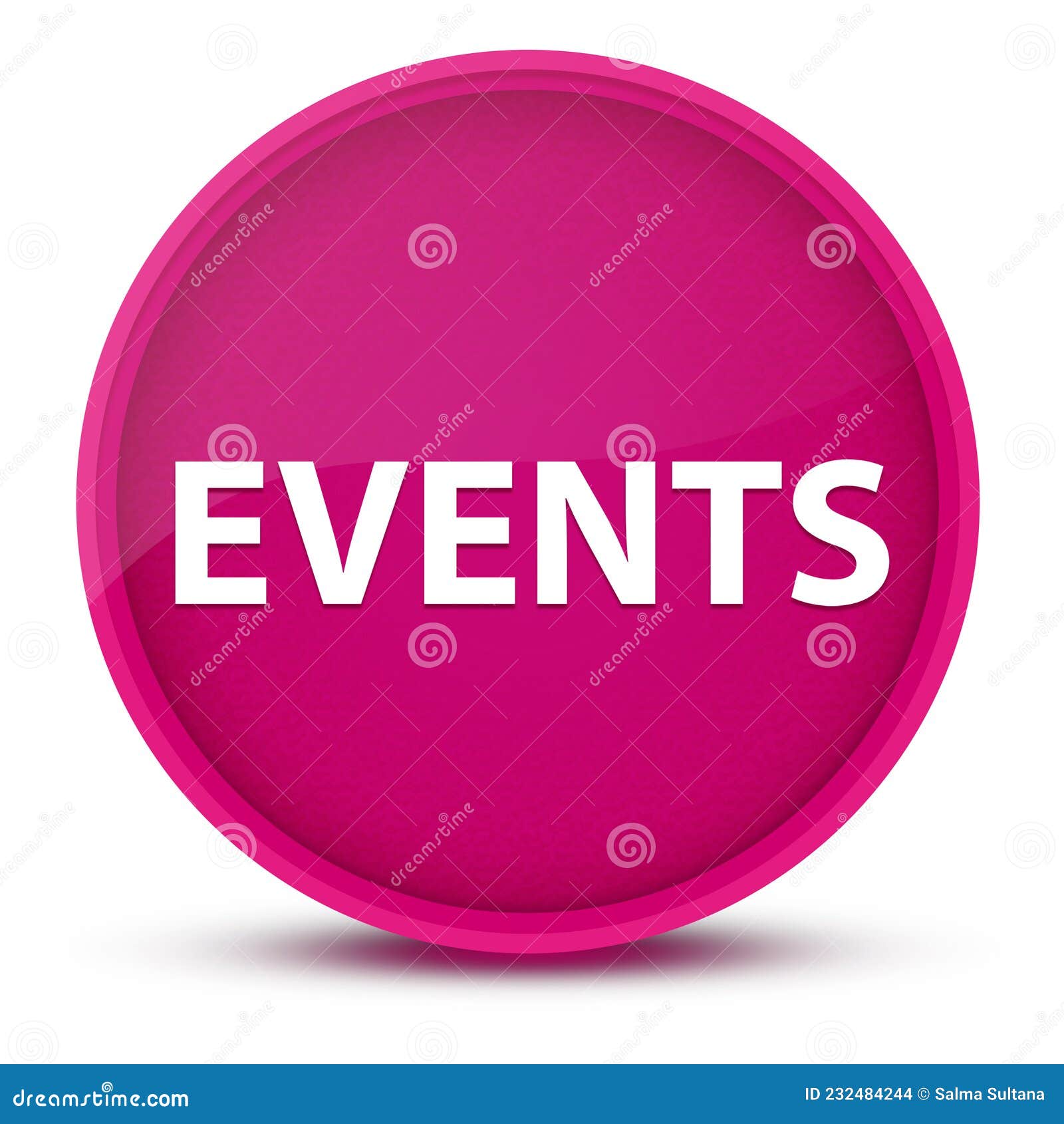 Events Luxurious Glossy Pink Round Button Abstract Stock Illustration ...