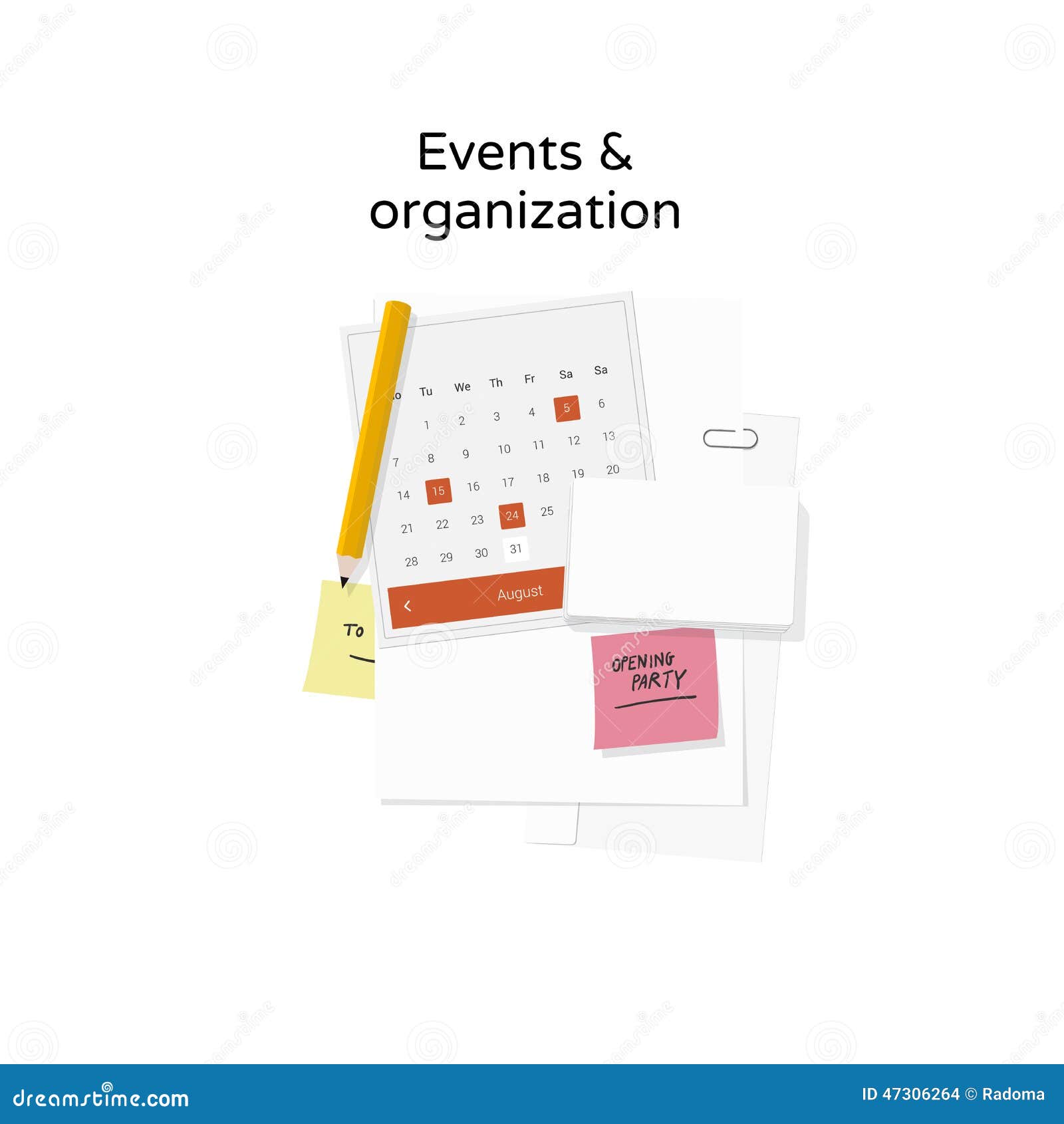 Events & organization stock vector. Illustration of white - 47306264