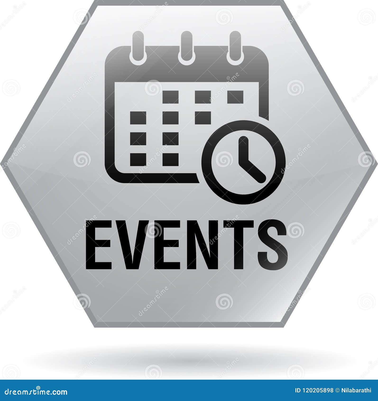 Events icon web button stock illustration. Illustration of black ...