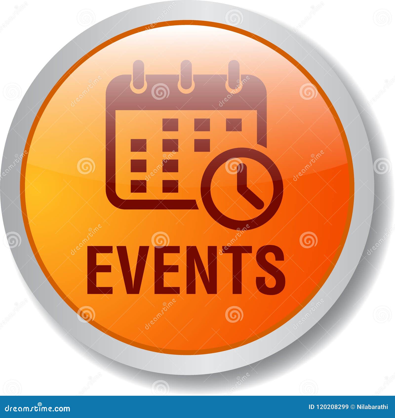 Events icon web button stock illustration. Illustration of business ...