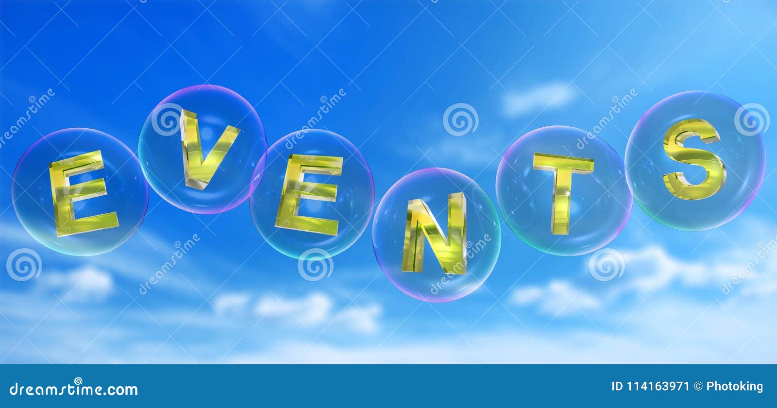 The events word in bubble stock illustration. Illustration of public ...