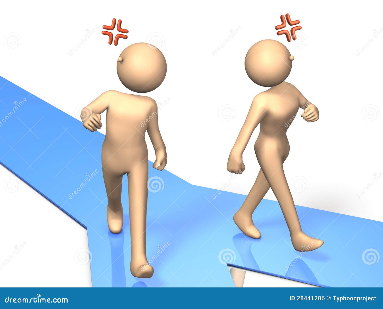 Eventually, the Couple Will Be Break Off. Stock Illustration ...