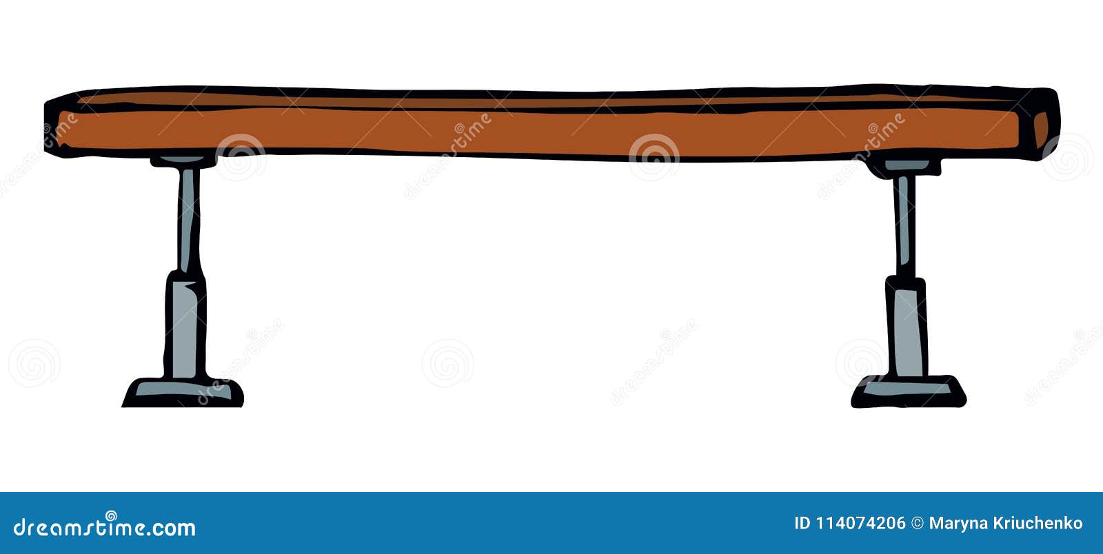 Evenwichtsbalk Vector Tekening Vector Illustratie - Illustration of ...