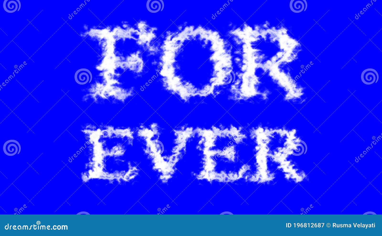 For Ever Cloud Text Effect Blue Isolated Background Stock Video - Video ...
