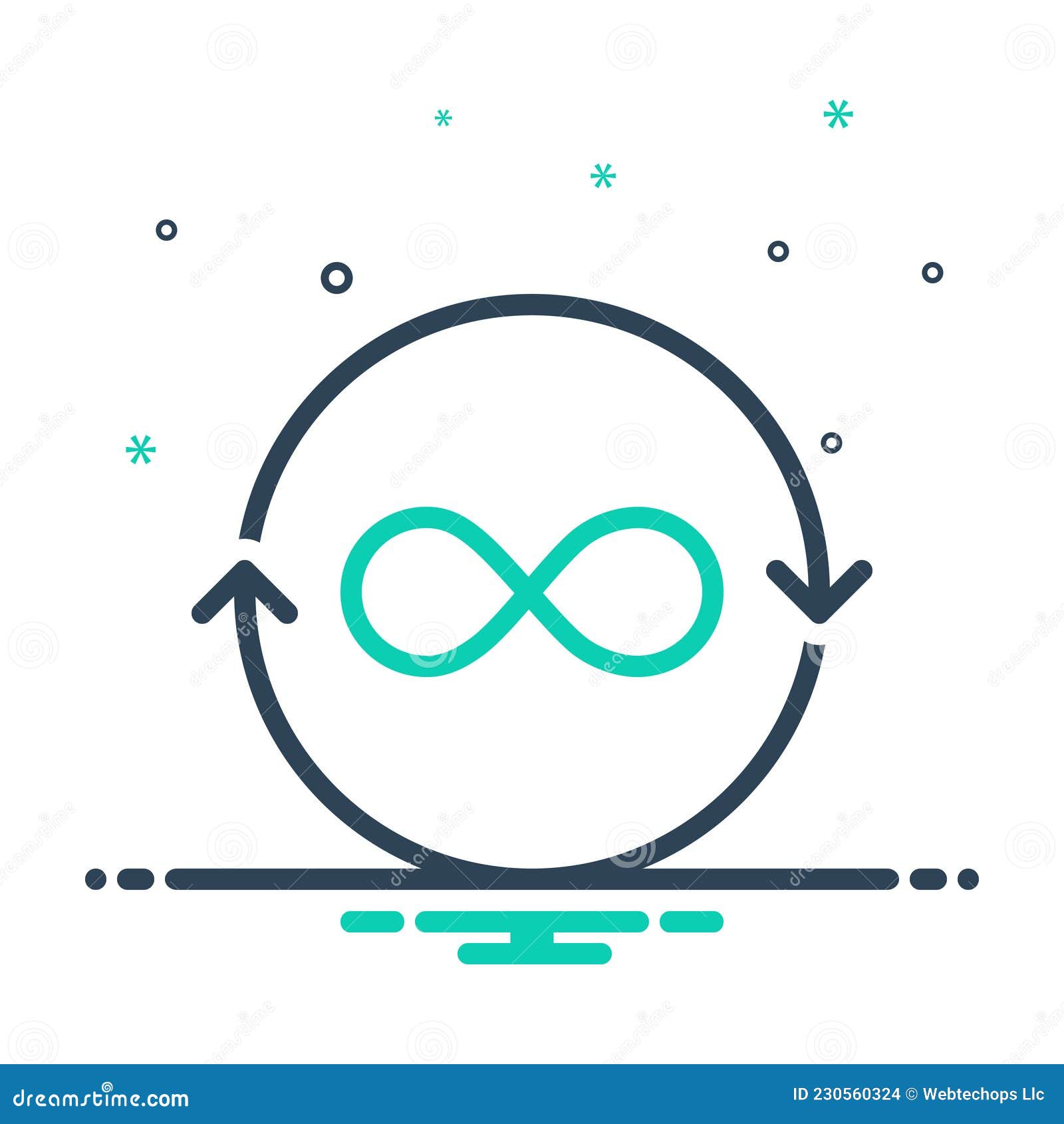 Mix Icon for Ever, always and Continuous Stock Vector - Illustration of ...