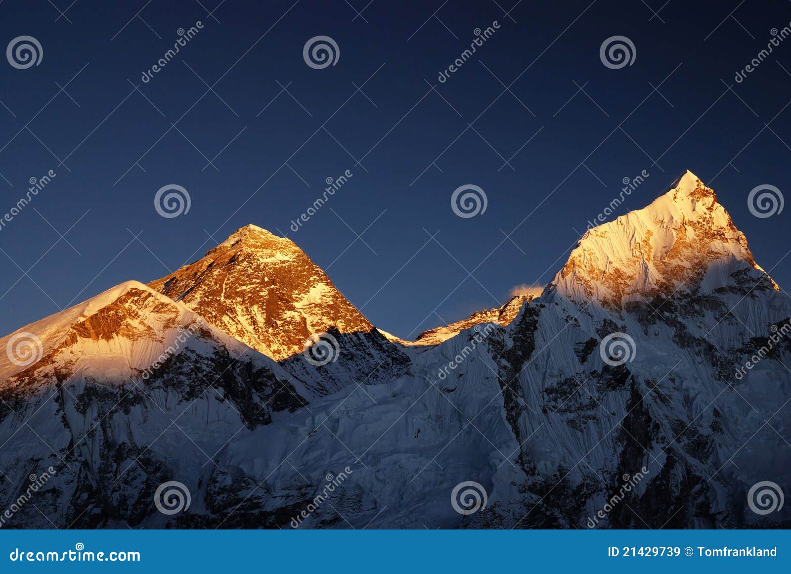 Everest Sunset stock image. Image of snow, trek, sagarmatha - 21429739