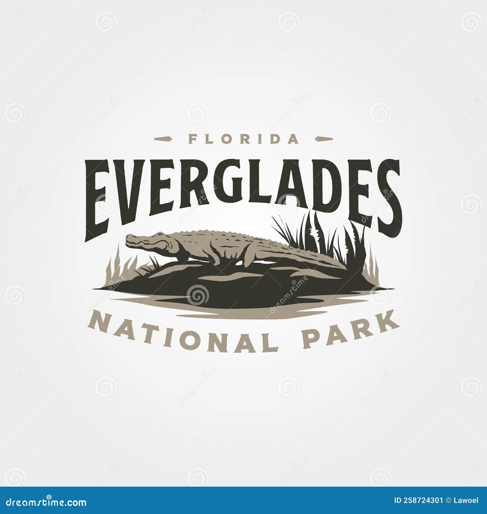 Vintage Crocodile Illustration: Retro Vector Drawing In Tim Doyle Style ...