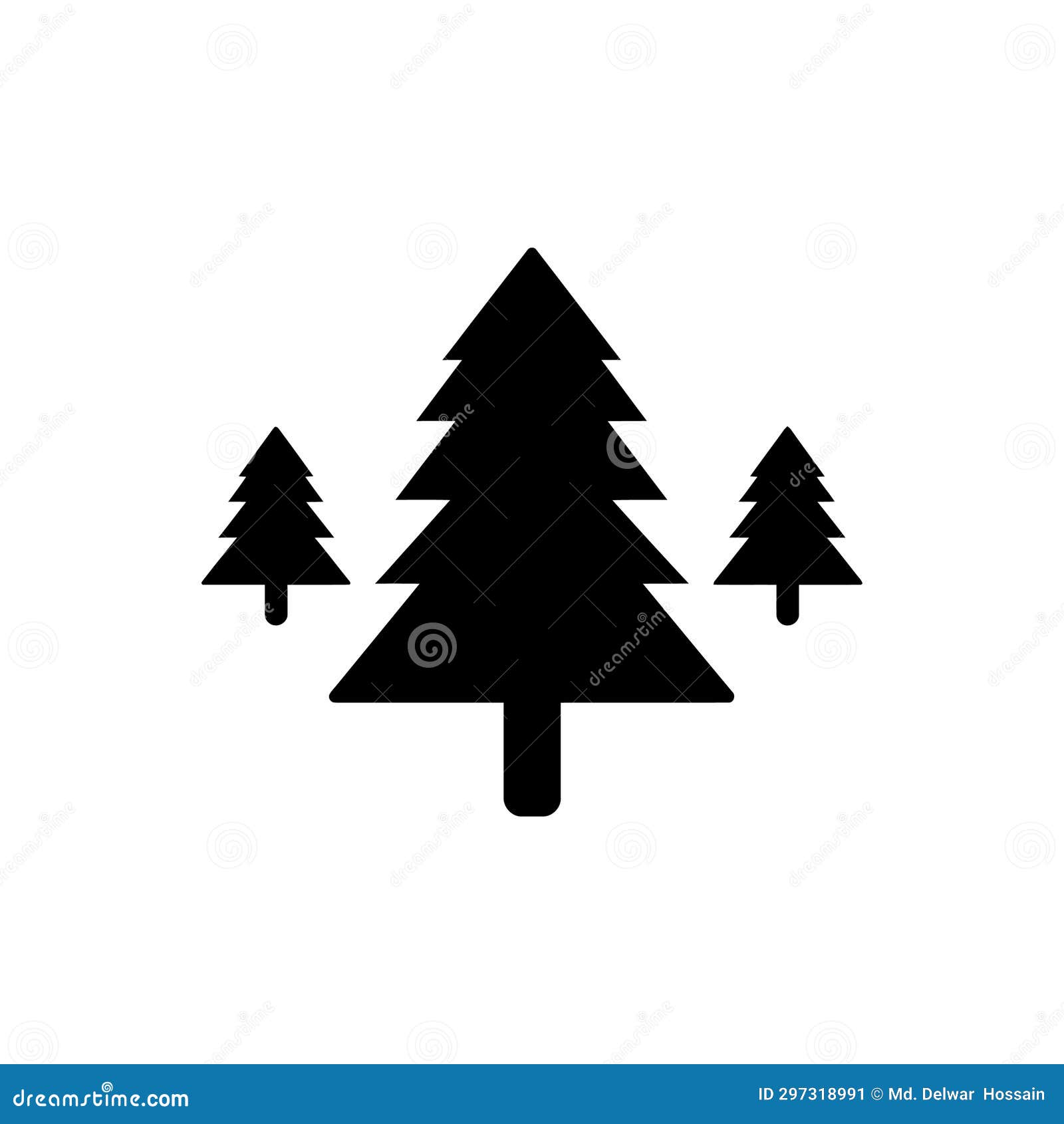Evergreen Icon stock vector. Illustration of icon, enduring - 297318991
