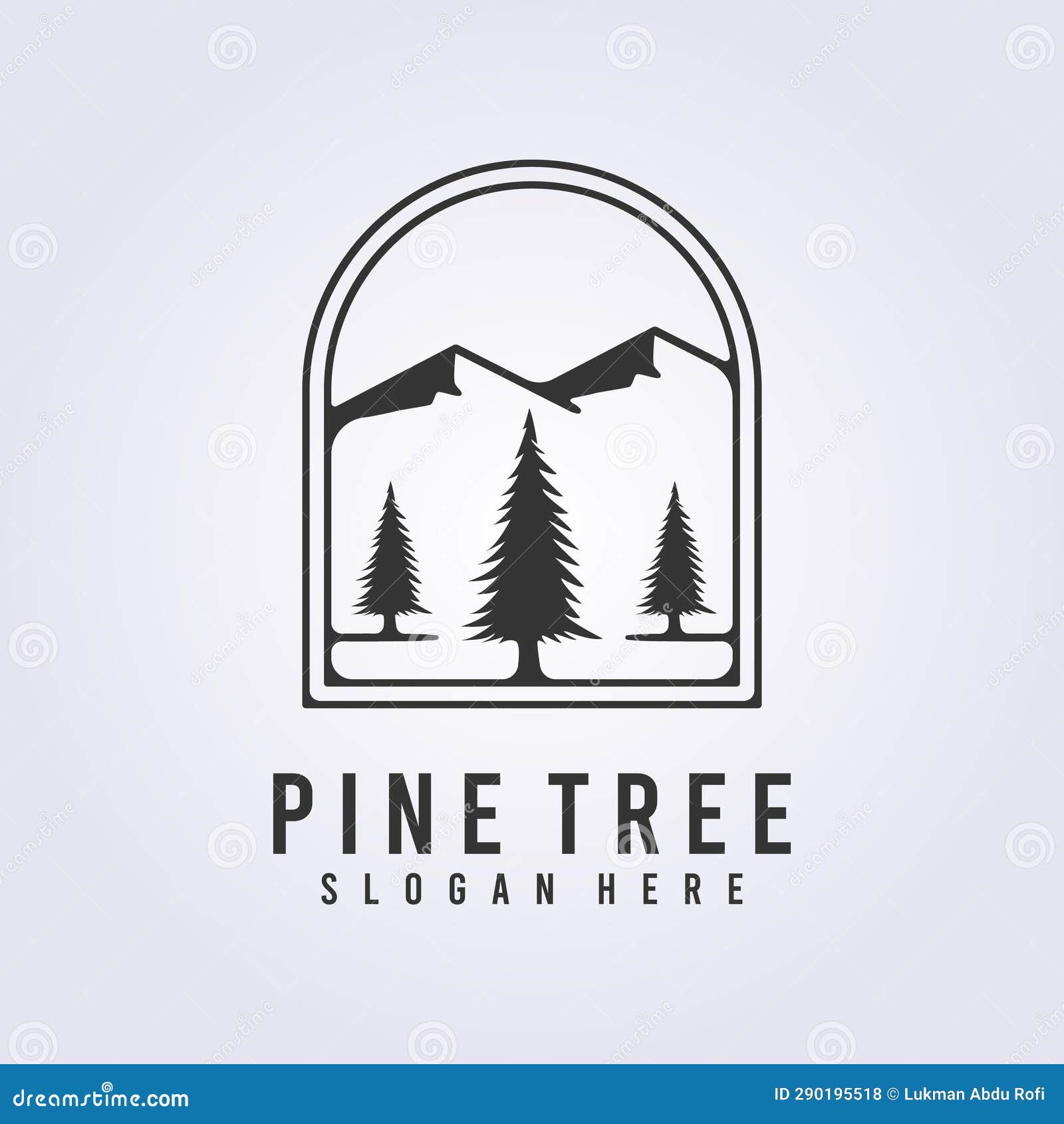 Evergreen Logo Pine Tree Icon Symbol Vector Illustration Design.. Stock ...