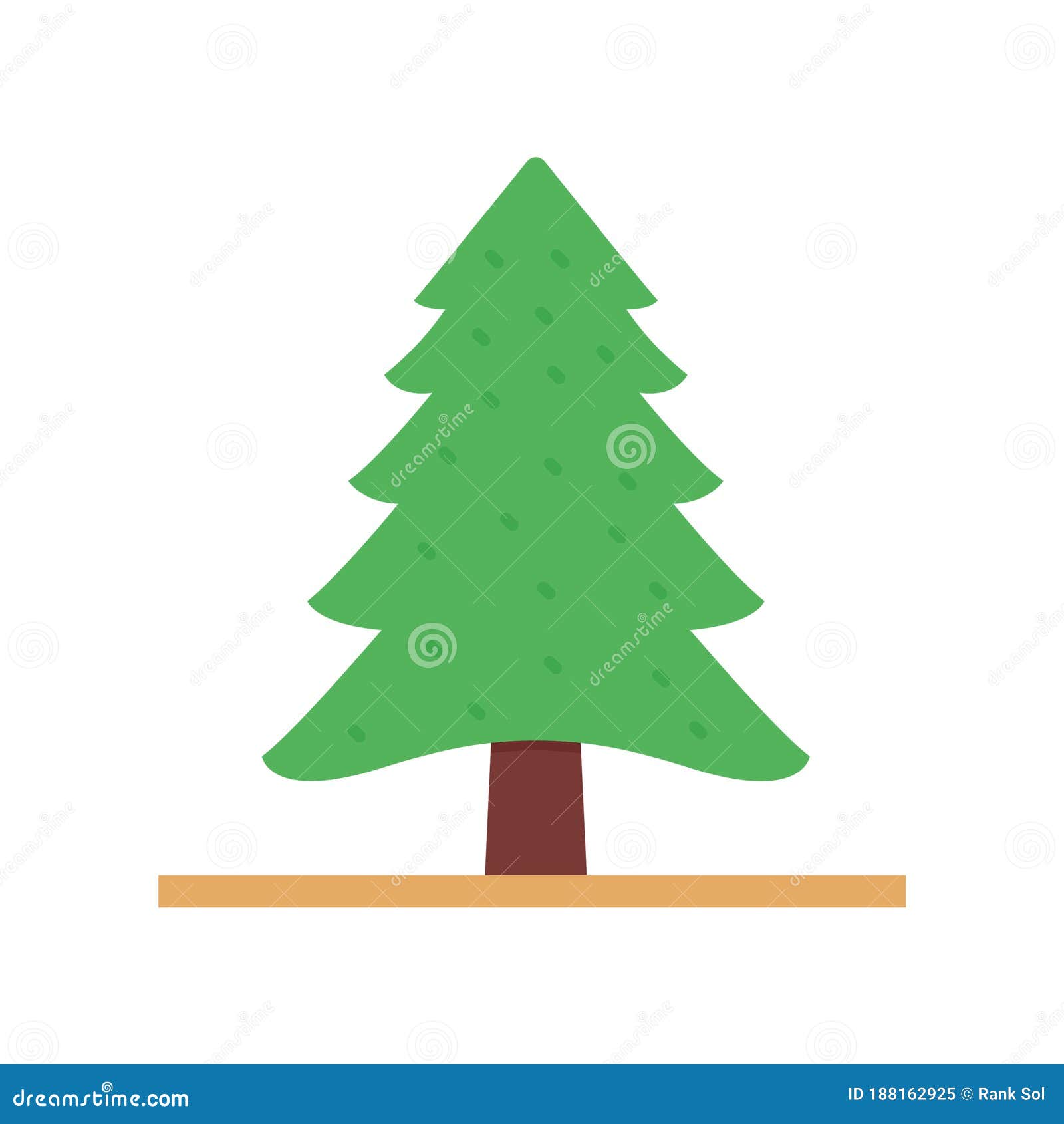 Evergreen Tree Line Style Vector Icon Which Can Easily Modify or Edit ...