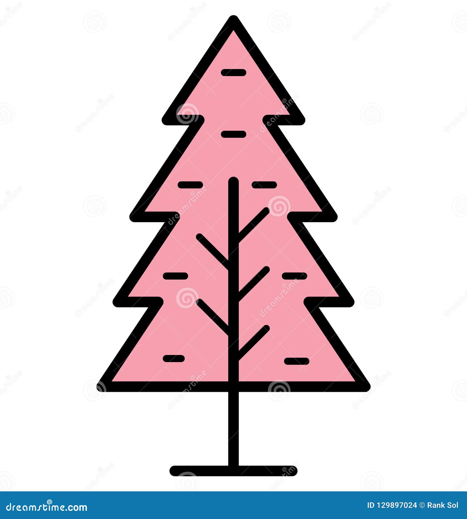 Evergreen Trees Isolated Vector Icon that Can Be Easily Modified or ...