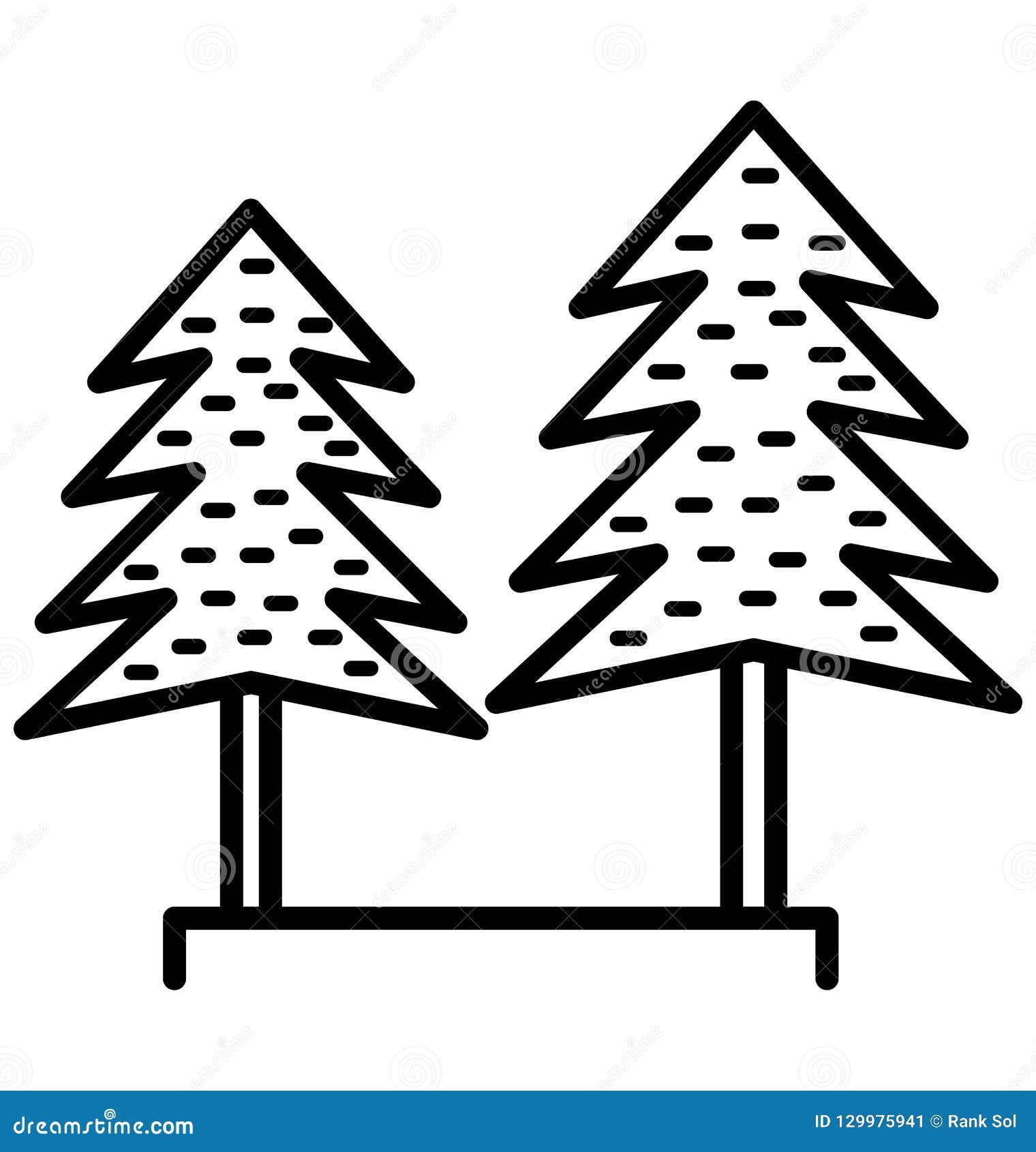 Evergreen Trees Isolated Vector Icon that Can Be Easily Modified or ...