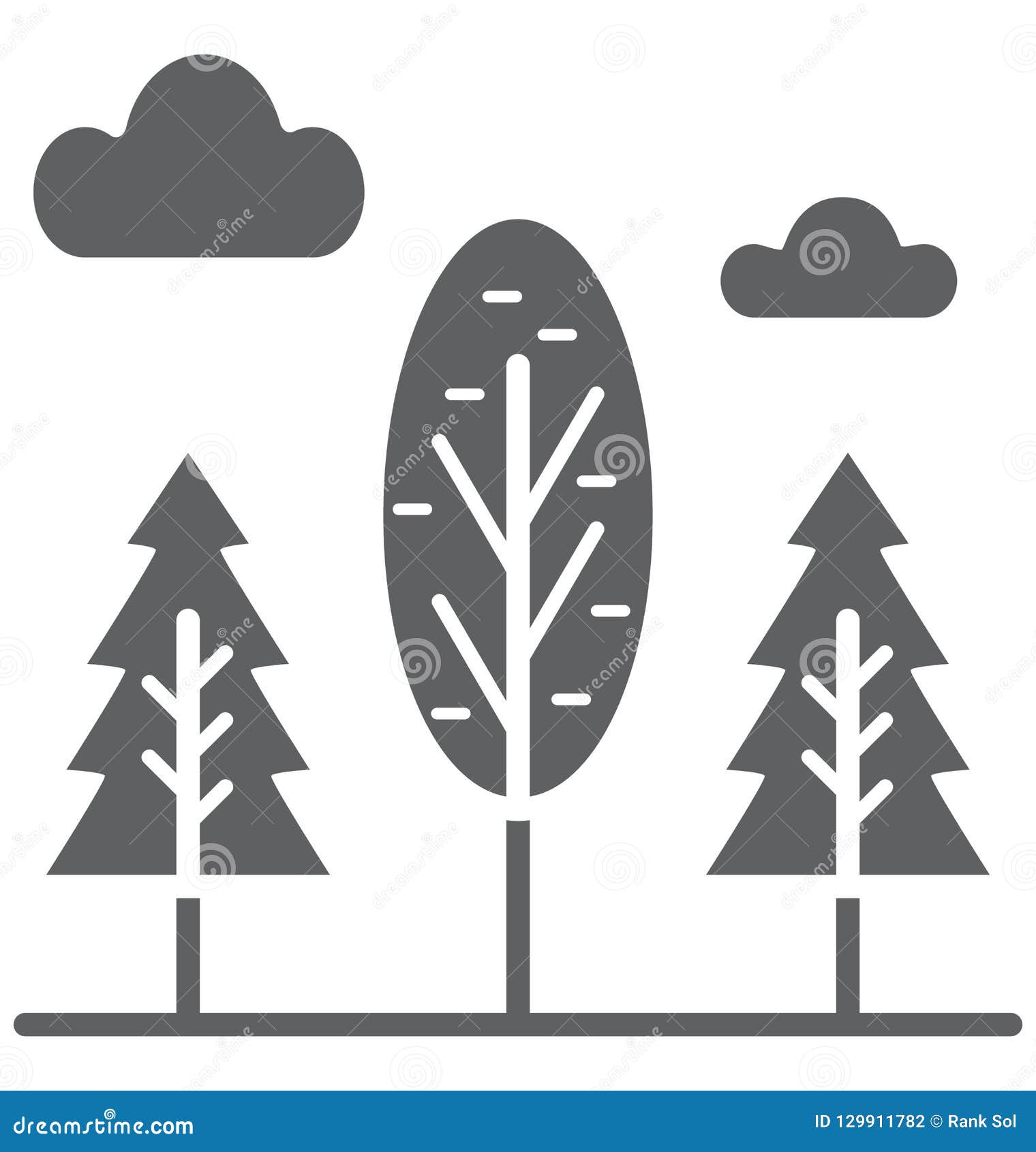 Evergreen Trees Isolated Vector Icon that Can Be Easily Modified or ...