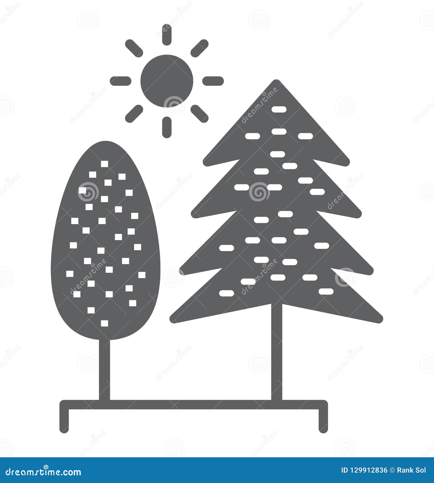 Evergreen Trees Isolated Vector Icon that Can Be Easily Modified or ...