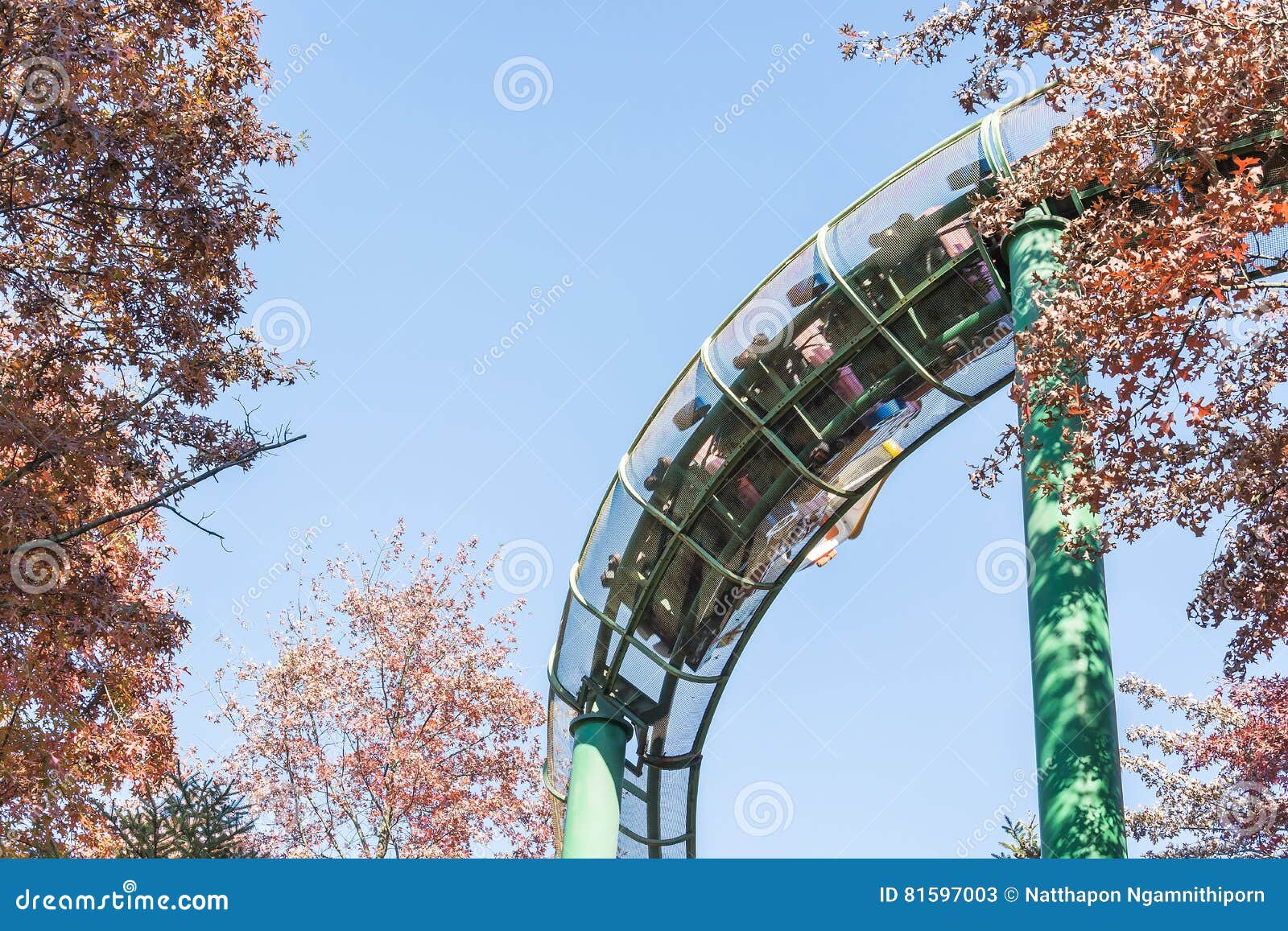 Everland Yongin South Korea 31 Oct 2015 The Wooden Structure Railway Of T Express In