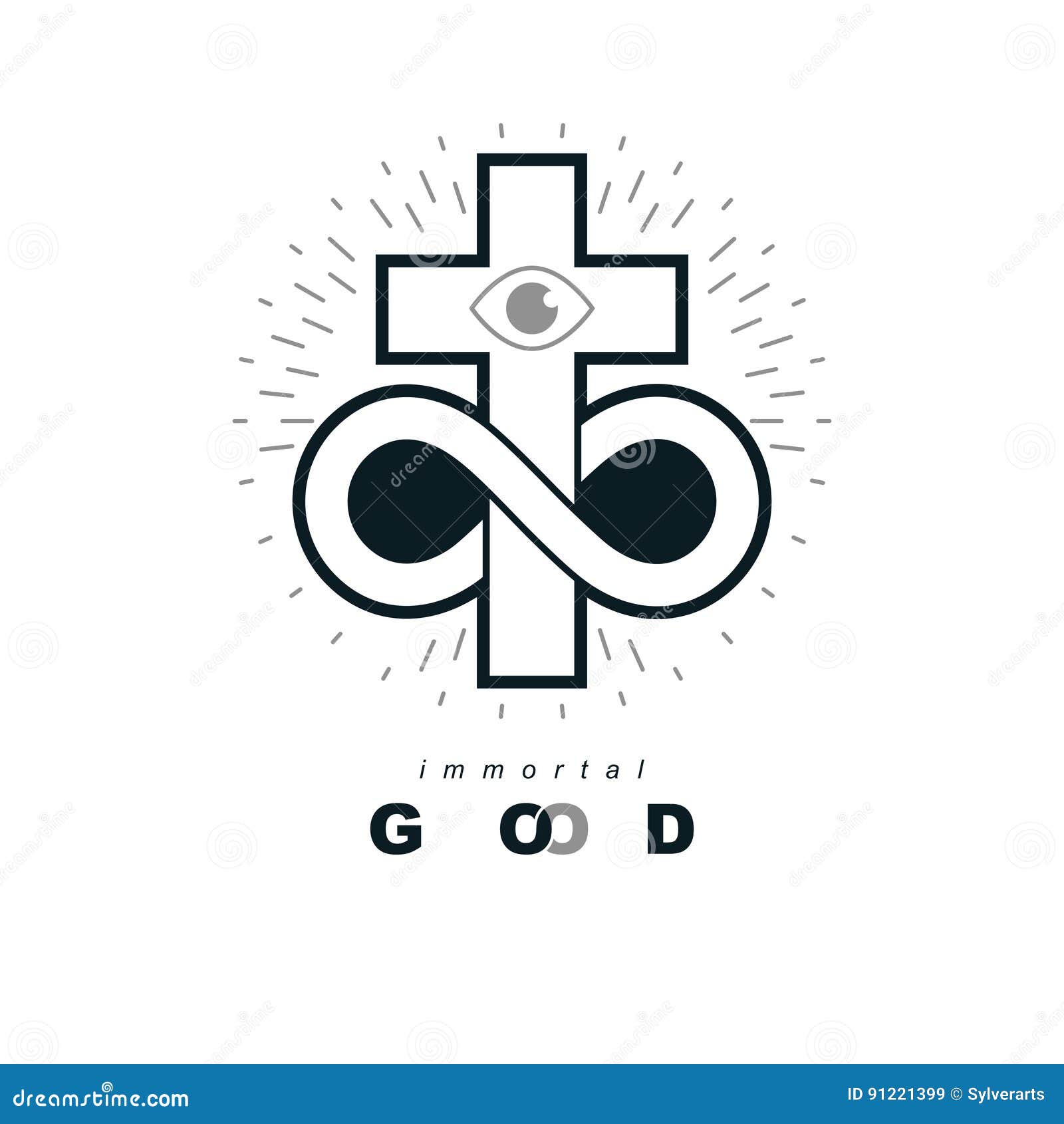 Everlasting Christian Belief in God Vector Creative Symbol Design ...