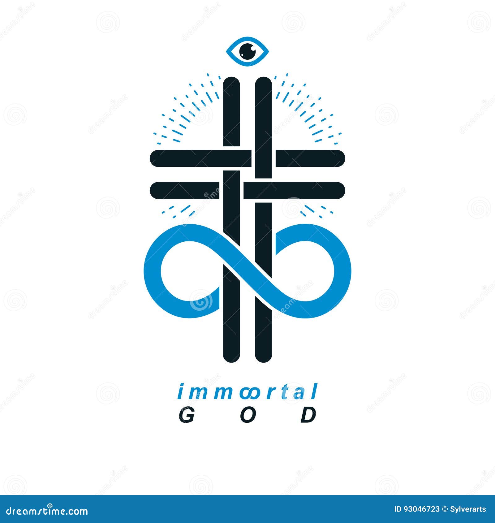 Everlasting Christian Belief in God Vector Creative Symbol Design ...