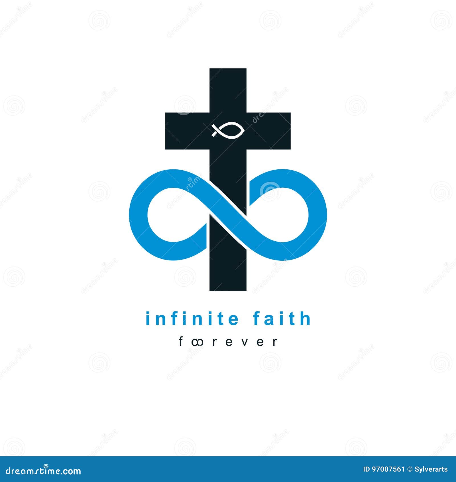 Everlasting Christian Belief in God Vector Creative Symbol Design ...