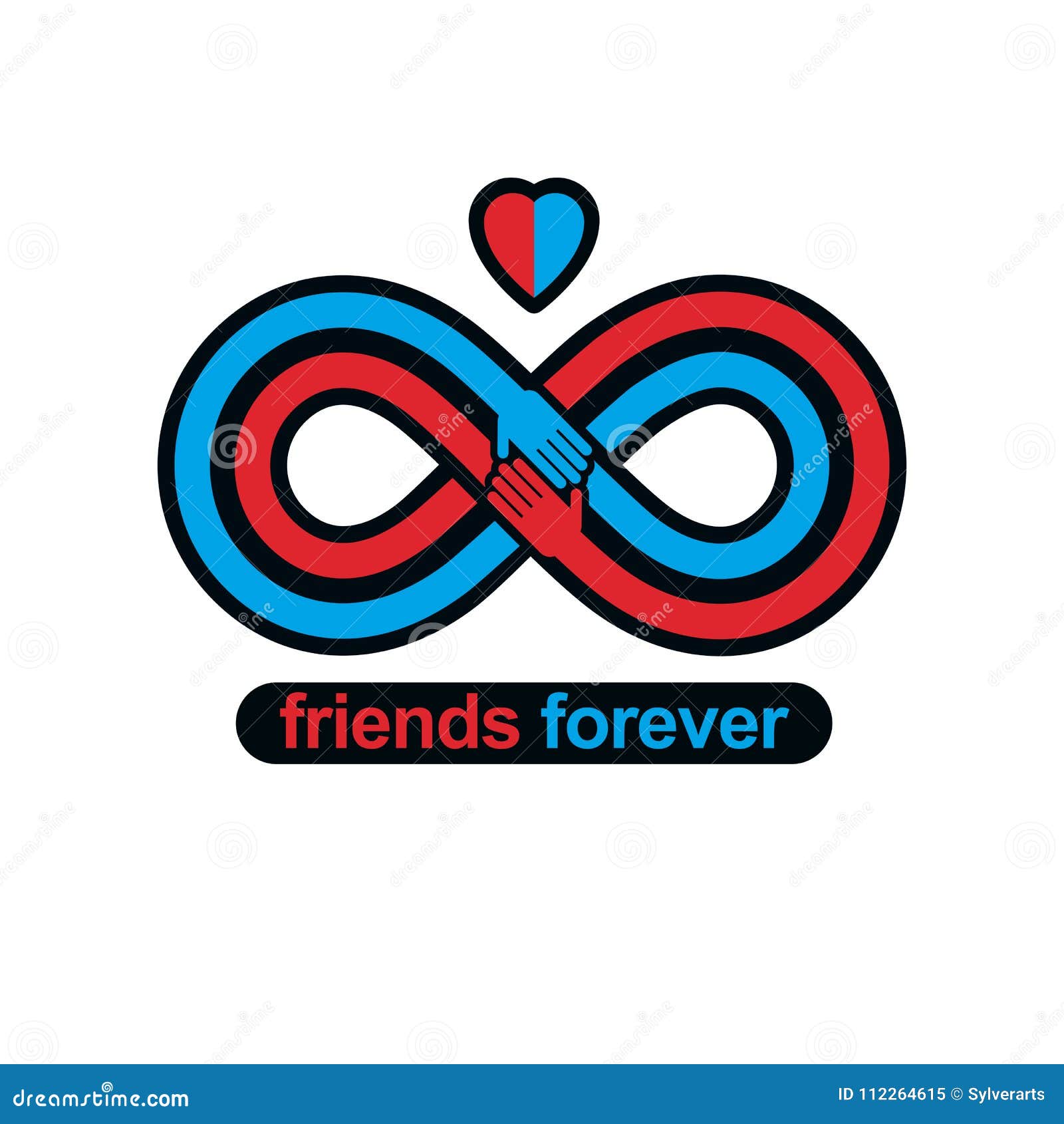Everlasting Friendship, Forever Friends, Creative Vector Symbol Stock ...