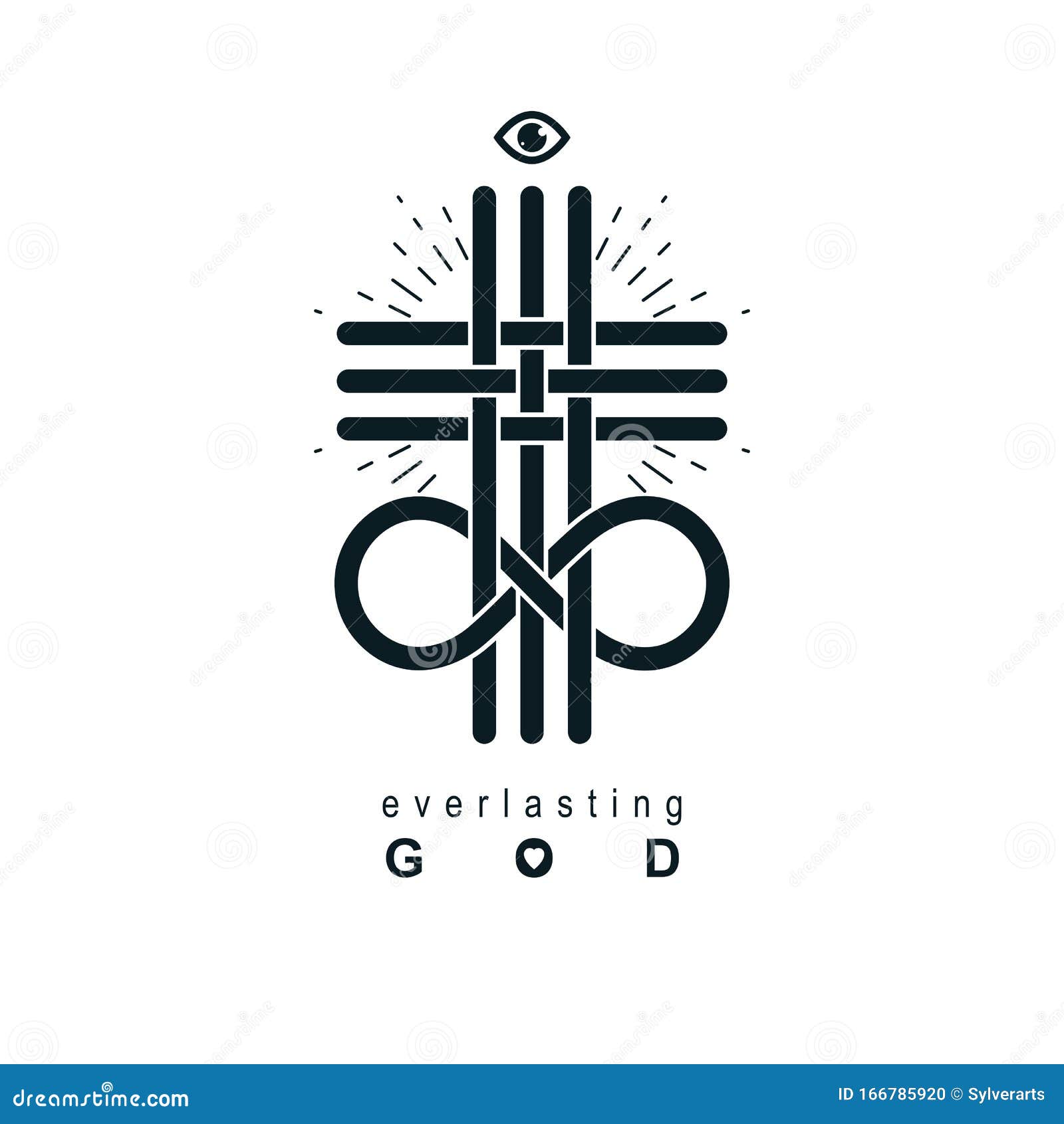 Everlasting God Vector Creative Symbol Design Combined with Infinity ...