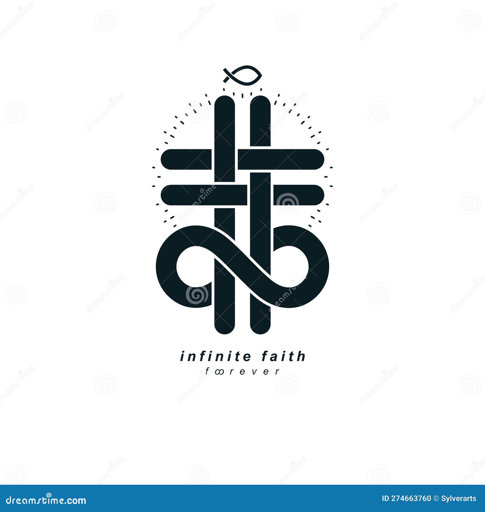 Everlasting God Vector Creative Symbol Design Combined with Infinity ...