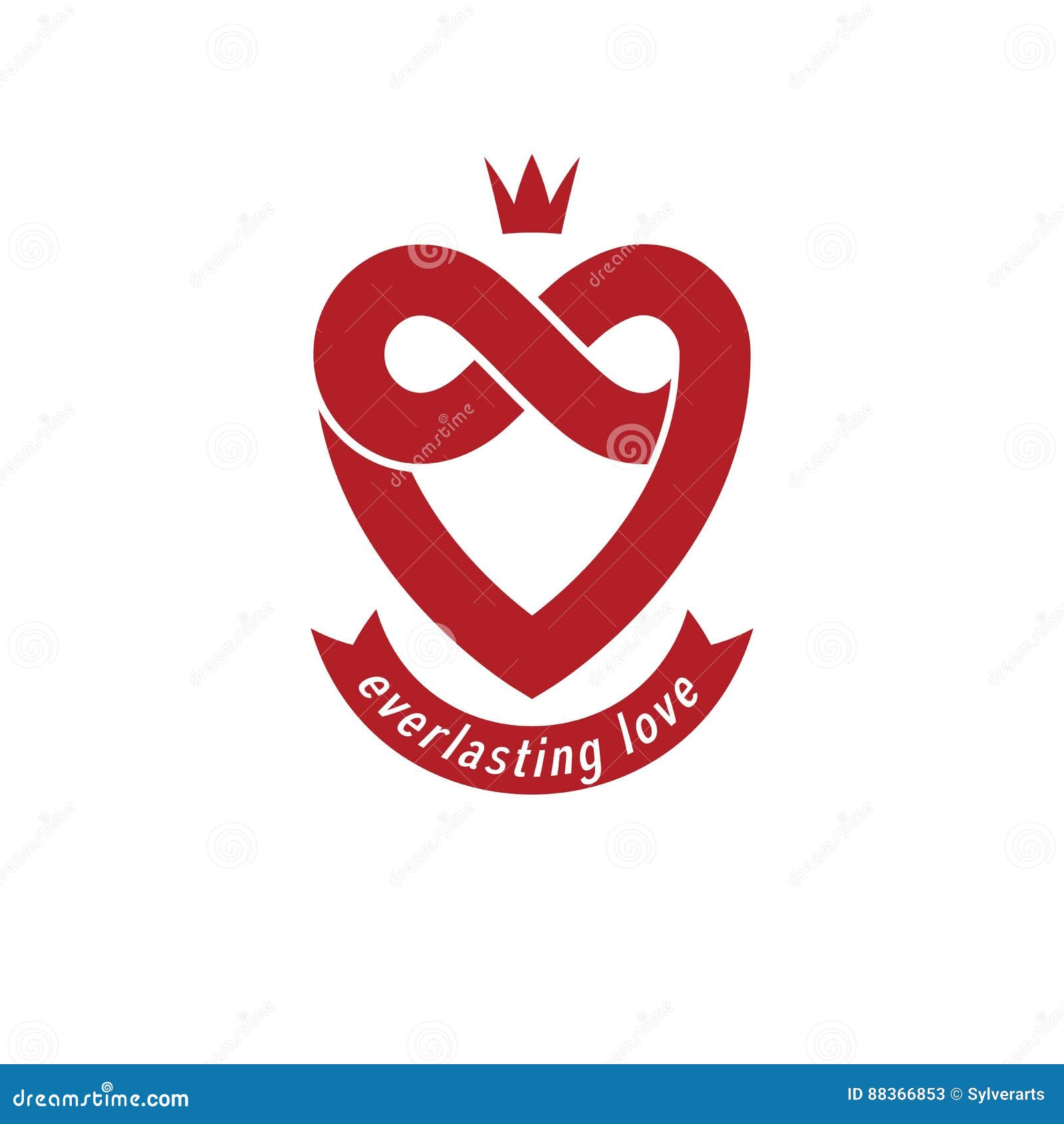 Everlasting Love Concept, Vector Symbol Created with Infinity Lo Stock ...
