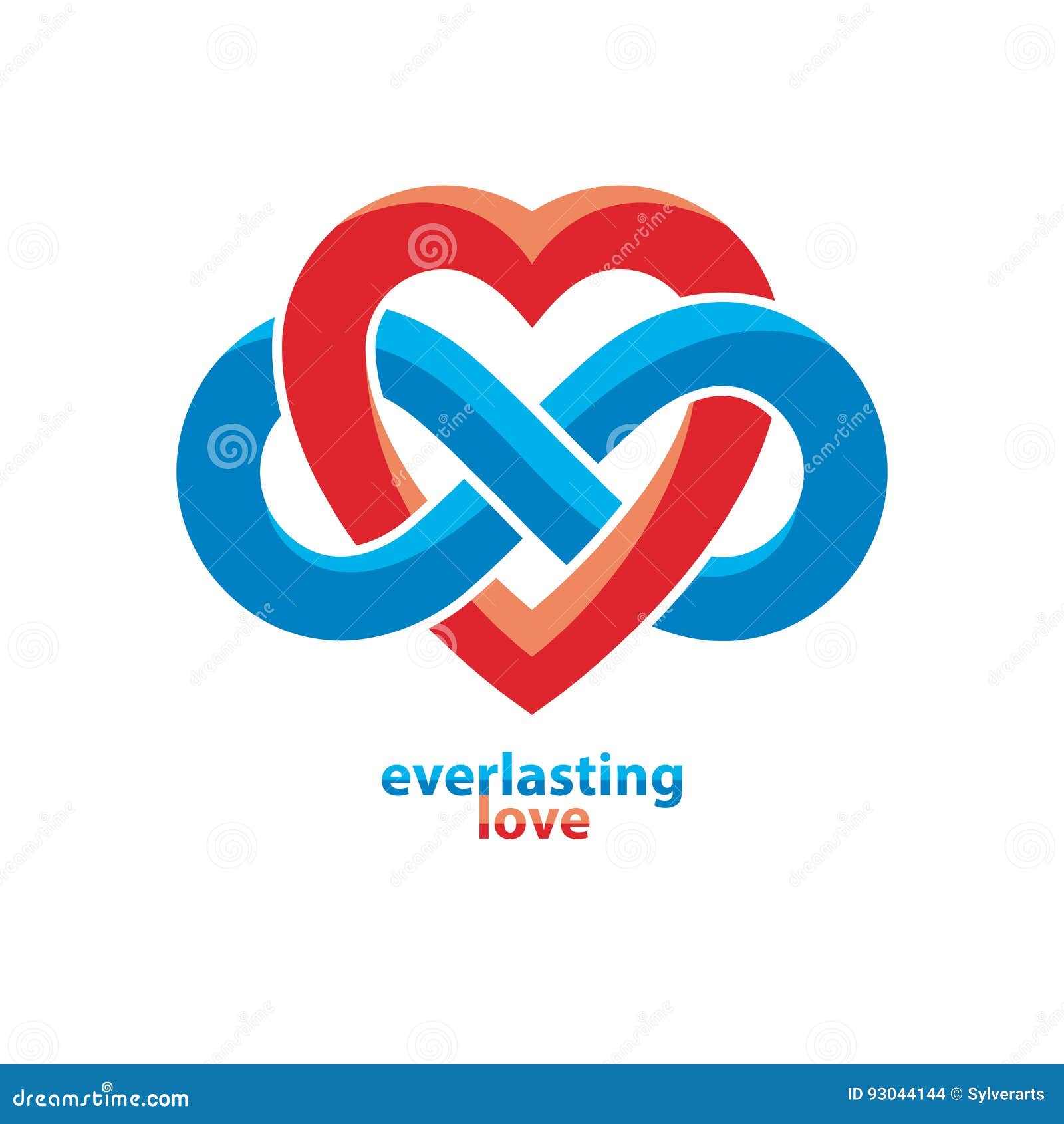 Everlasting Love Concept, Vector Symbol Created with Infinity Lo Stock ...